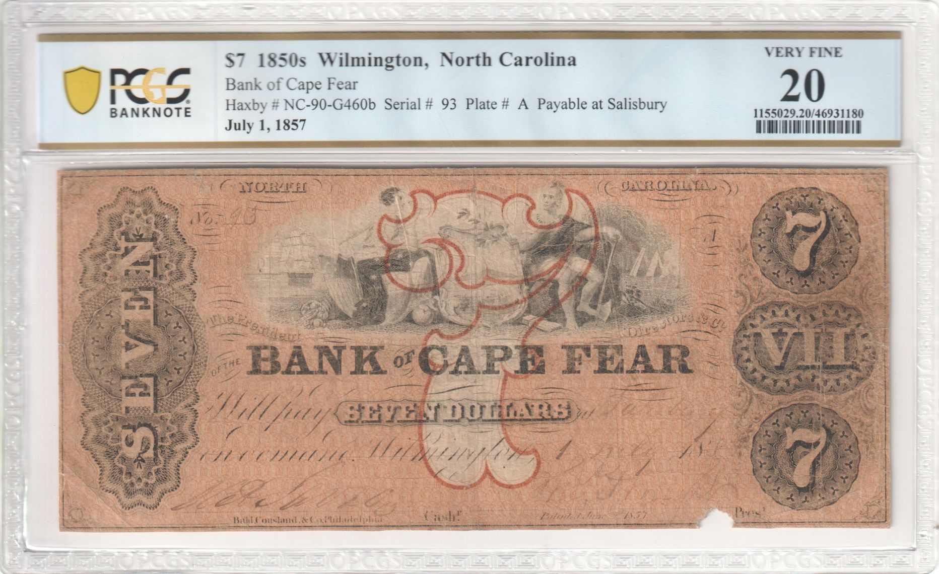 PCGS Certificate Verification Banknote Details for Cert #46931180