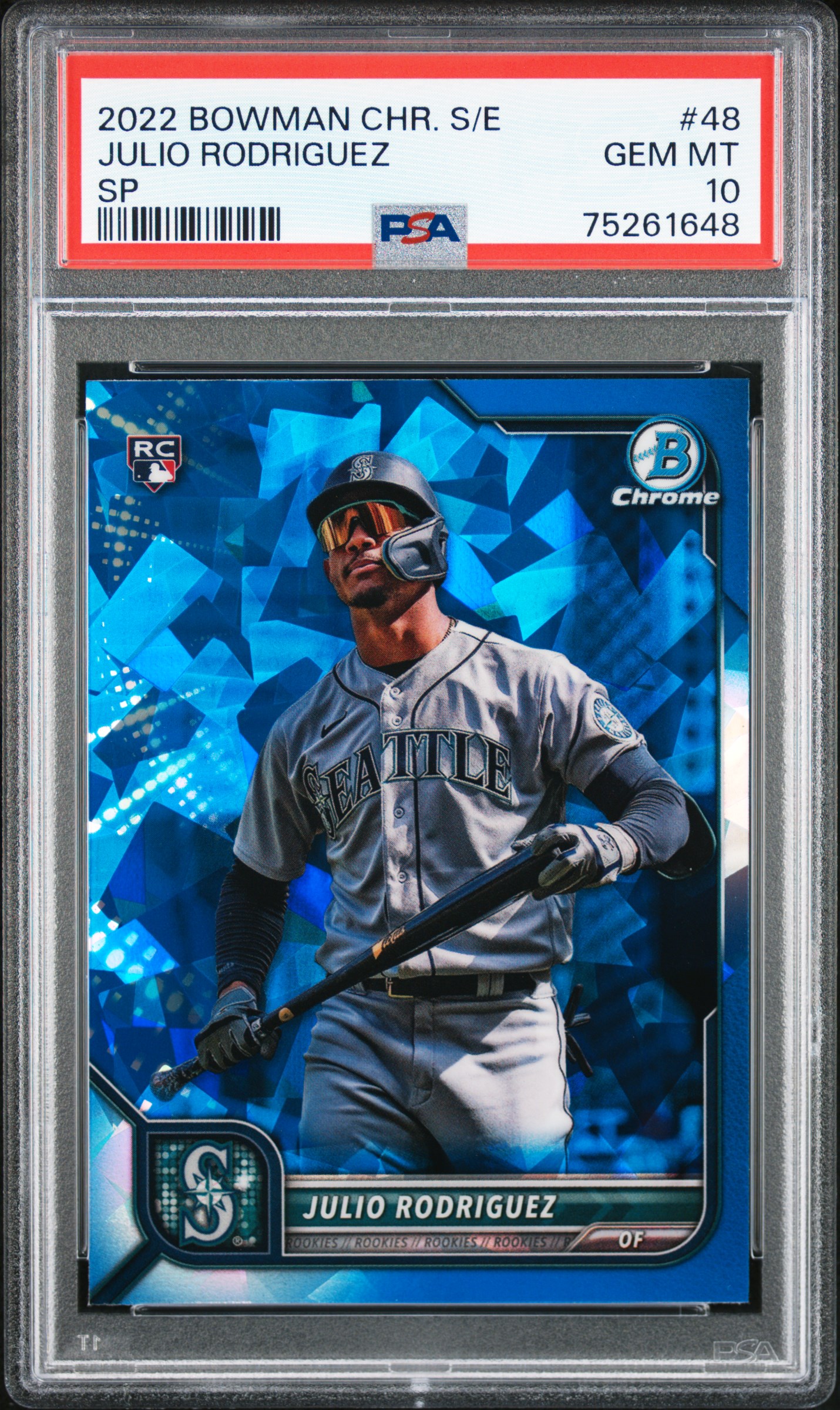2022 JULIO RODRIGUEZ BOWMAN CHROME SAPPHIRE EDITION SP PSA 10 | Veriswap