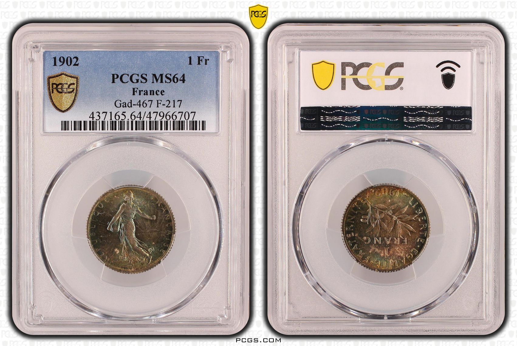 PCGS Certificate Verification Coin Details for Cert #47966707