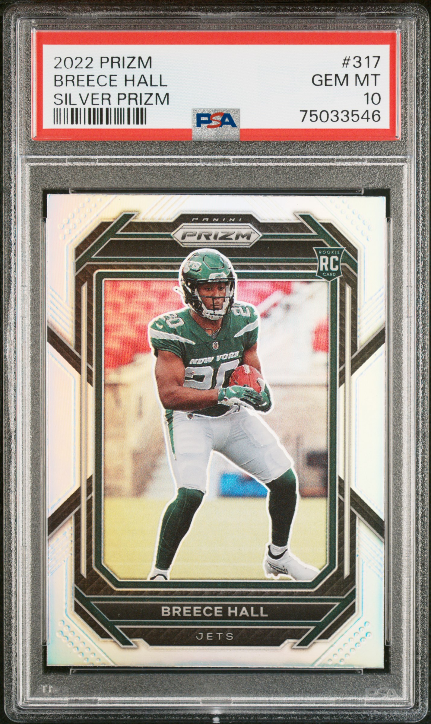 2022 PANINI PRIZM SILVER PRIZM BREECE HALL PSA 10 | Veriswap