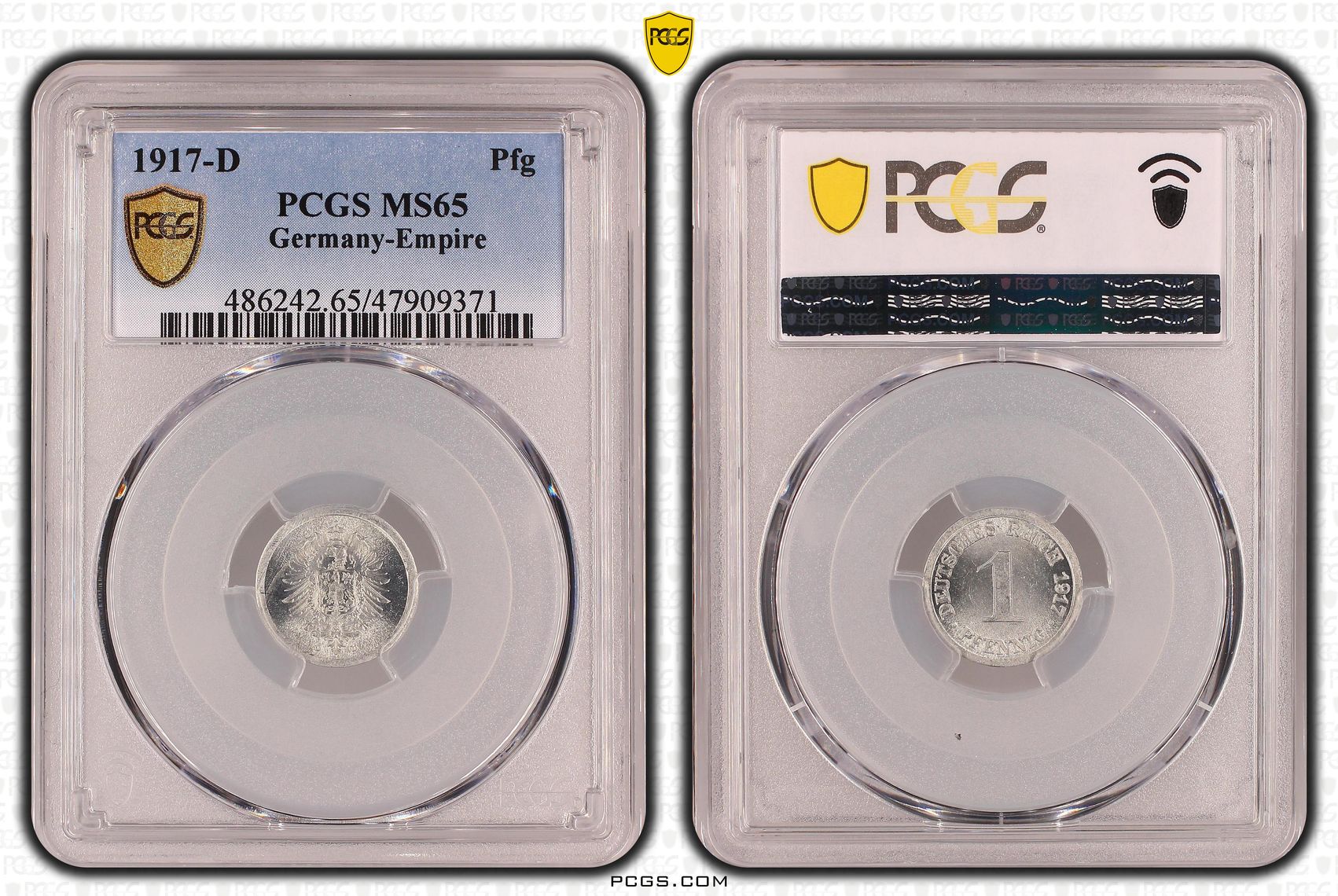 PCGS Certificate Verification Coin Details for Cert #47909371