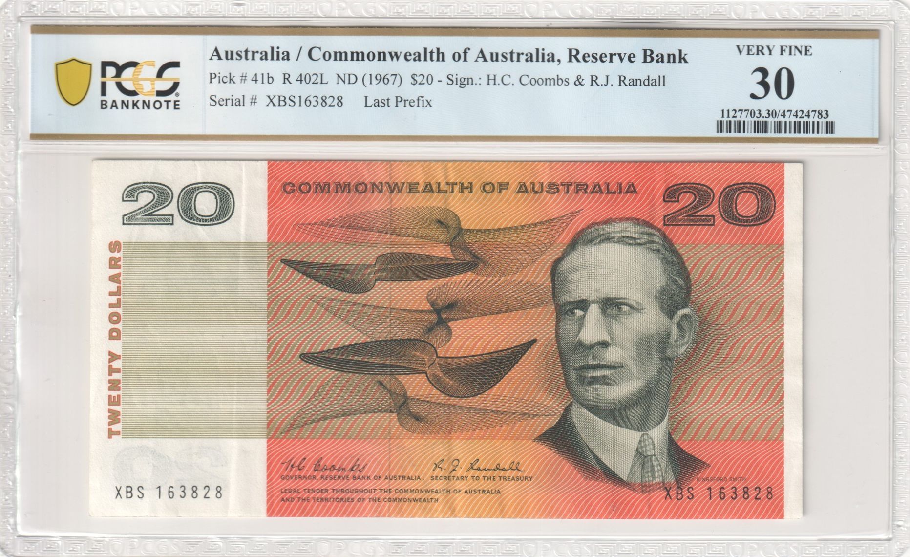 PCGS Certificate Verification Banknote Details for Cert #47424783