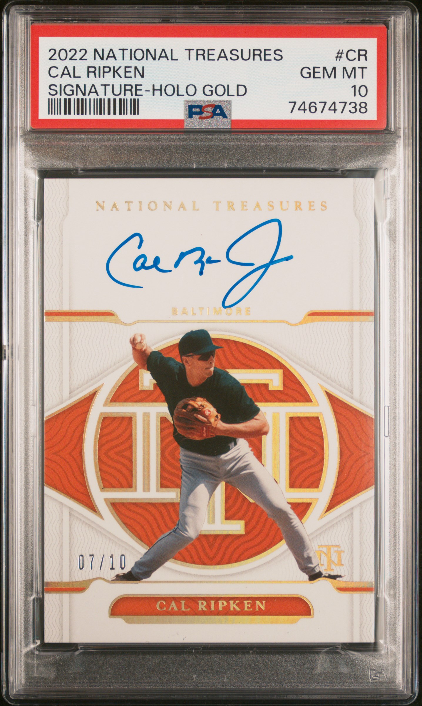 2022 CAL RIPKEN PANINI NATIONAL TREASURES SIGNATURES SIGNATURE-HOLO ...