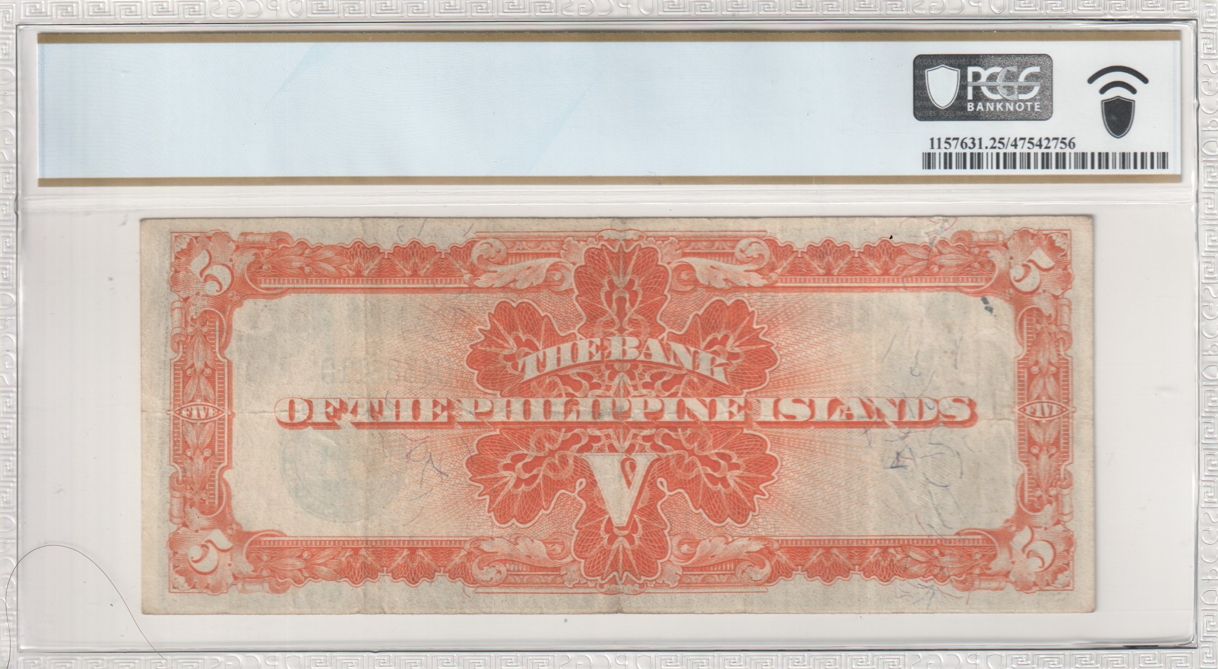 Pick # 16 1928 5 Pesos Bank of the Philippine Islands Sign.: Garcia ...