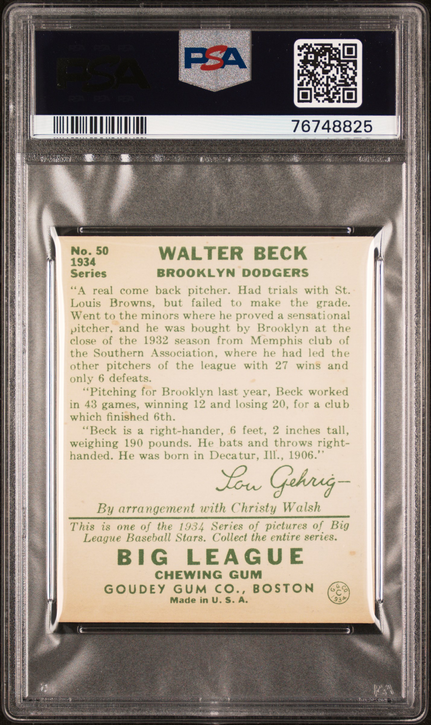 Baseball - 1934 Goudey: vegsanity1976 Set Image Gallery