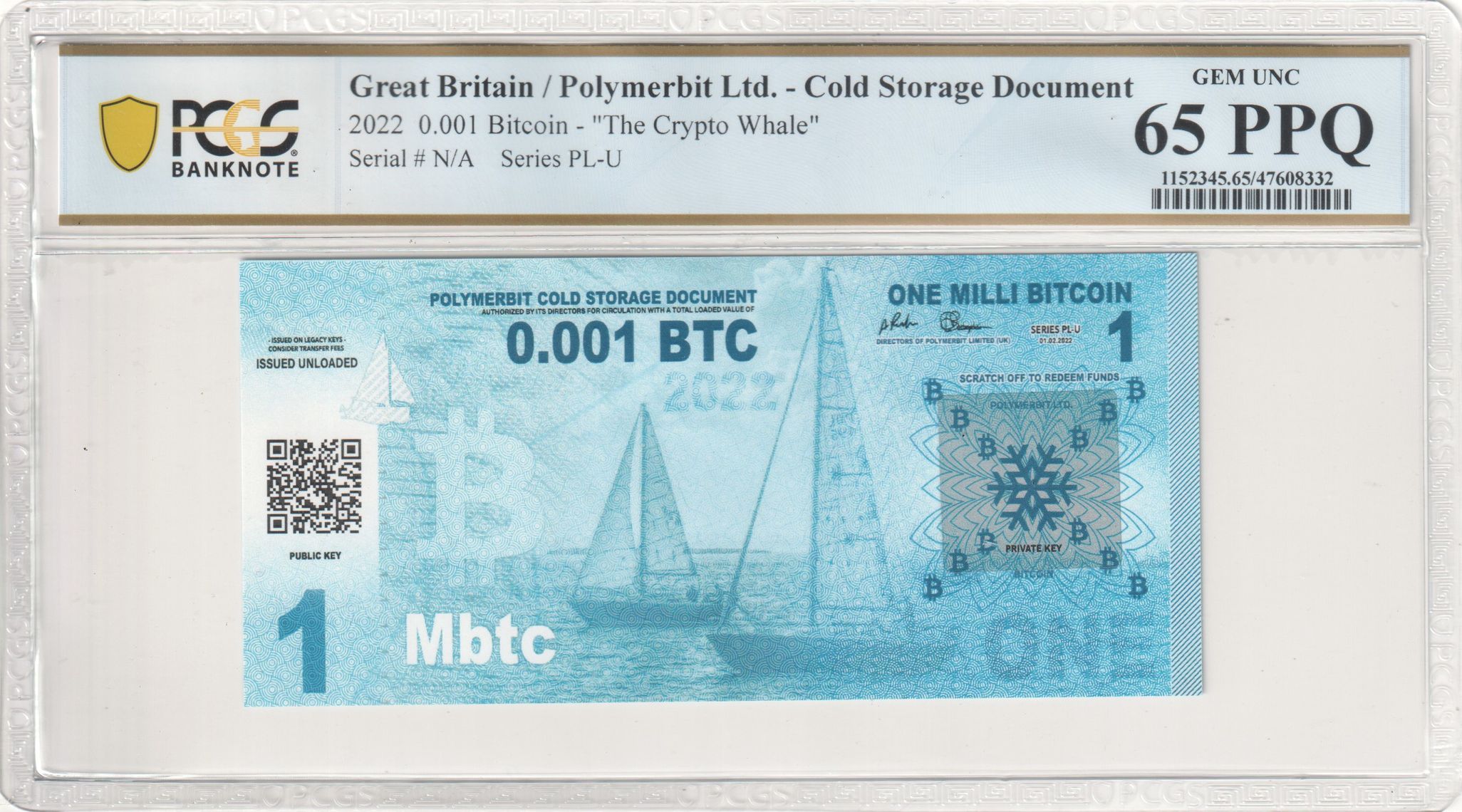 PCGS Certificate Verification Banknote Details for Cert #47608332