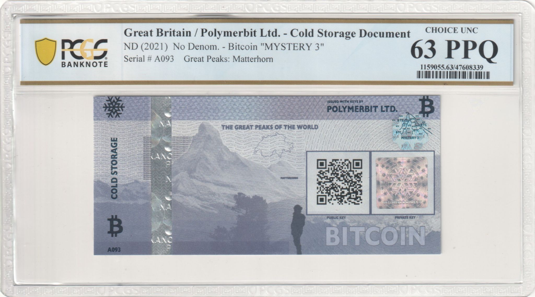 PCGS Certificate Verification Banknote Details for Cert #47608339