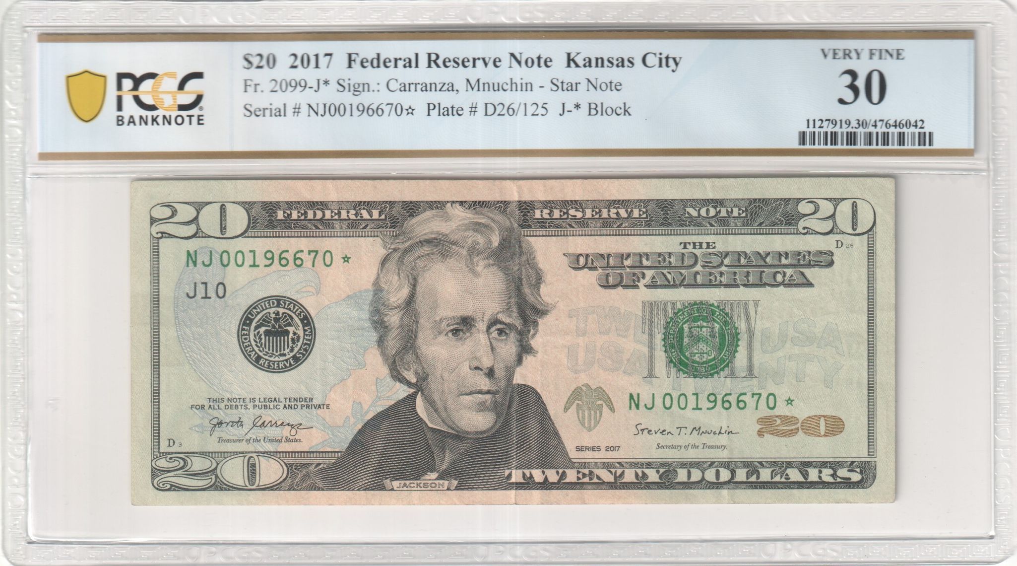 PCGS Certificate Verification Banknote Details for Cert #47646042