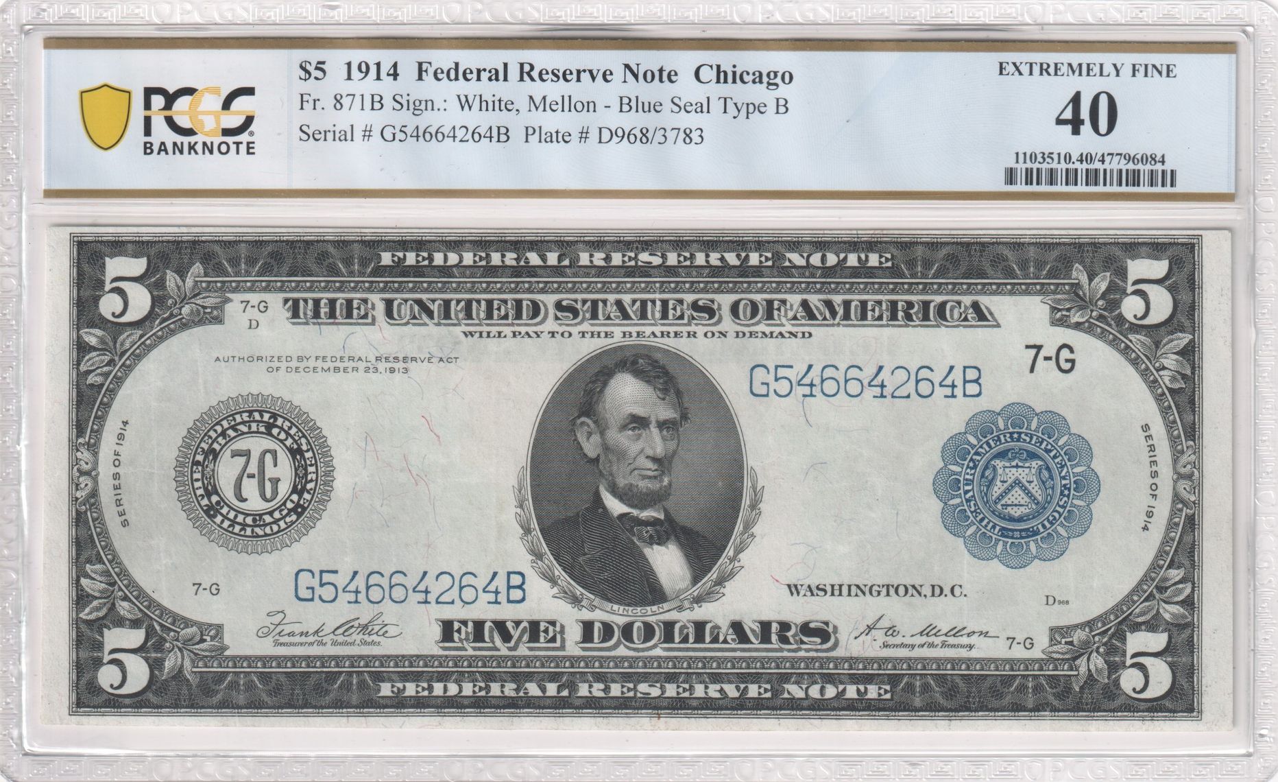 PCGS Certificate Verification Banknote Details for Cert #47796084