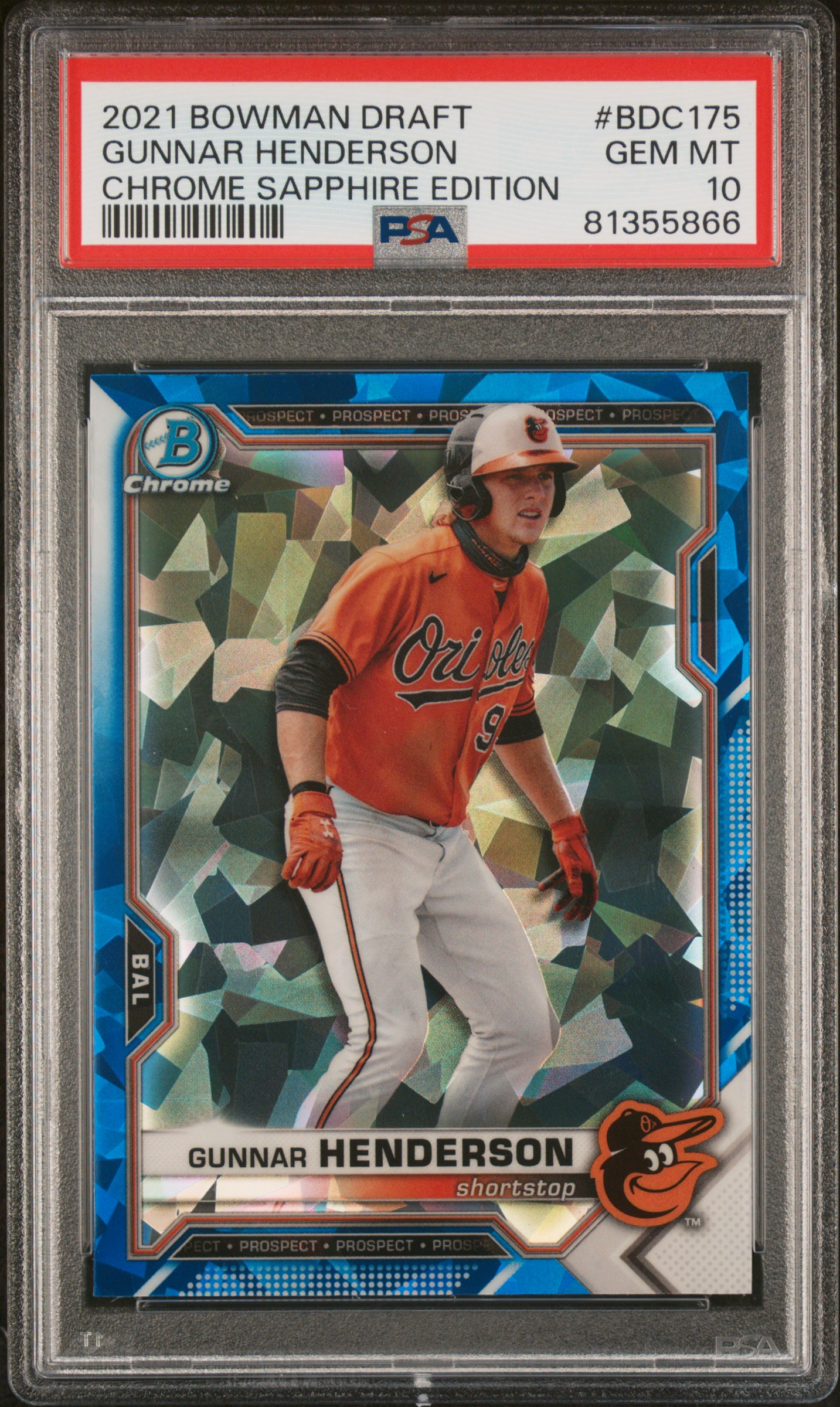 Gunnar Henderson 2021 Bowman Draft Sapphire Edition #BDC-175 Chrome PSA 10 Price Guide - Sports ...