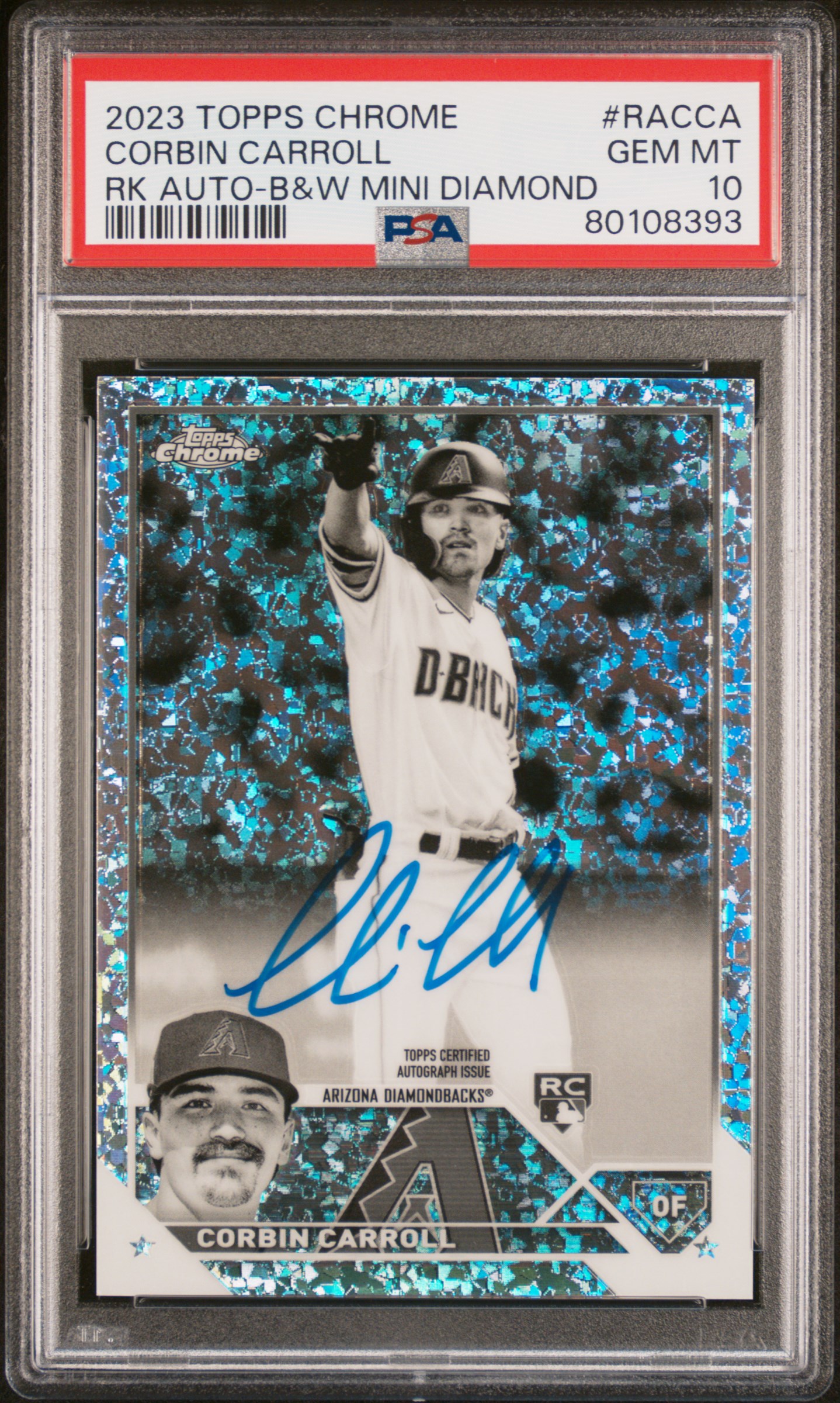 2023 TOPPS CHROME ROOKIE AUTOGRAPH RK AUTO-B&W MINI DIAMOND CORBIN ...