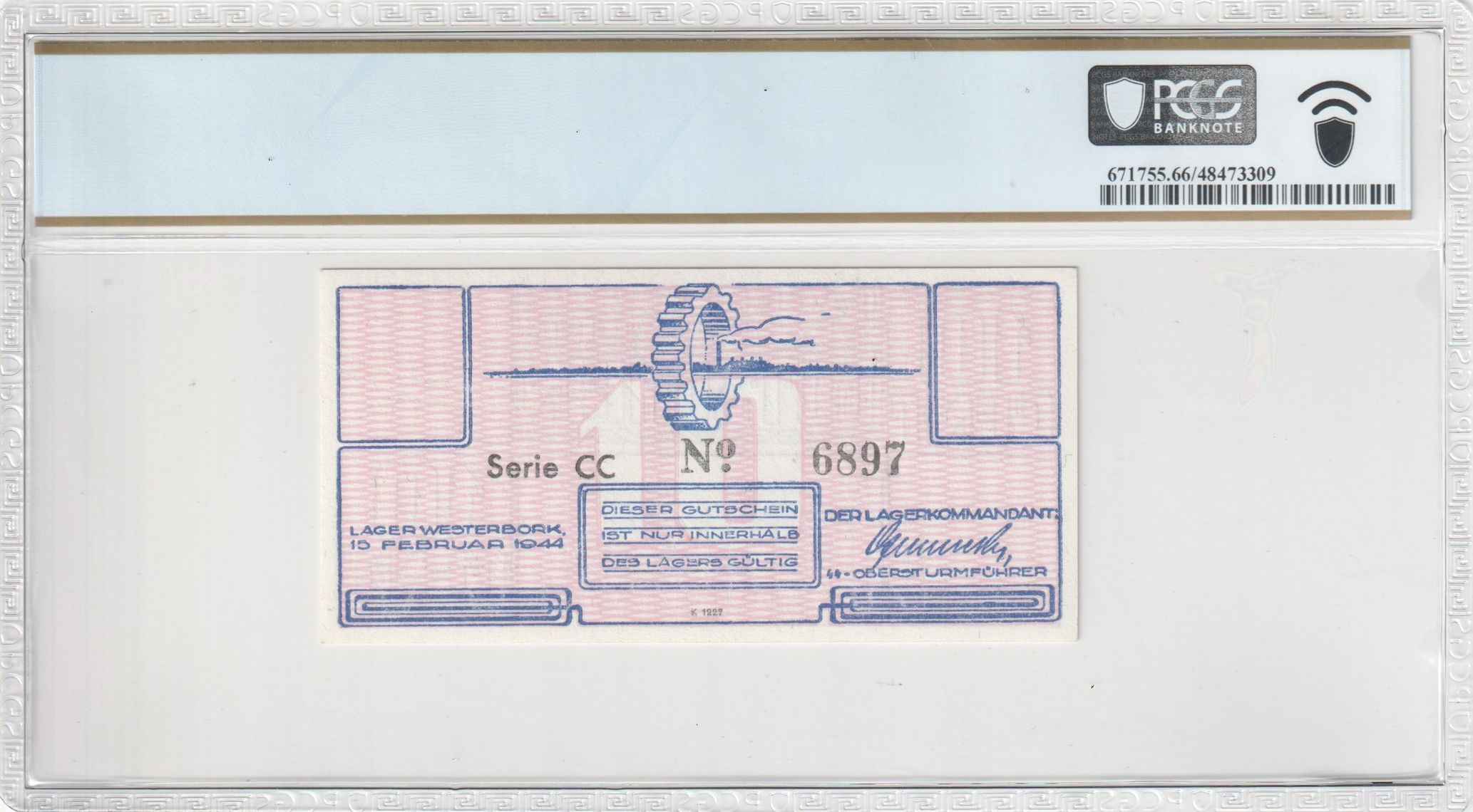 PCGS Certificate Verification Banknote Details for Cert #48473309