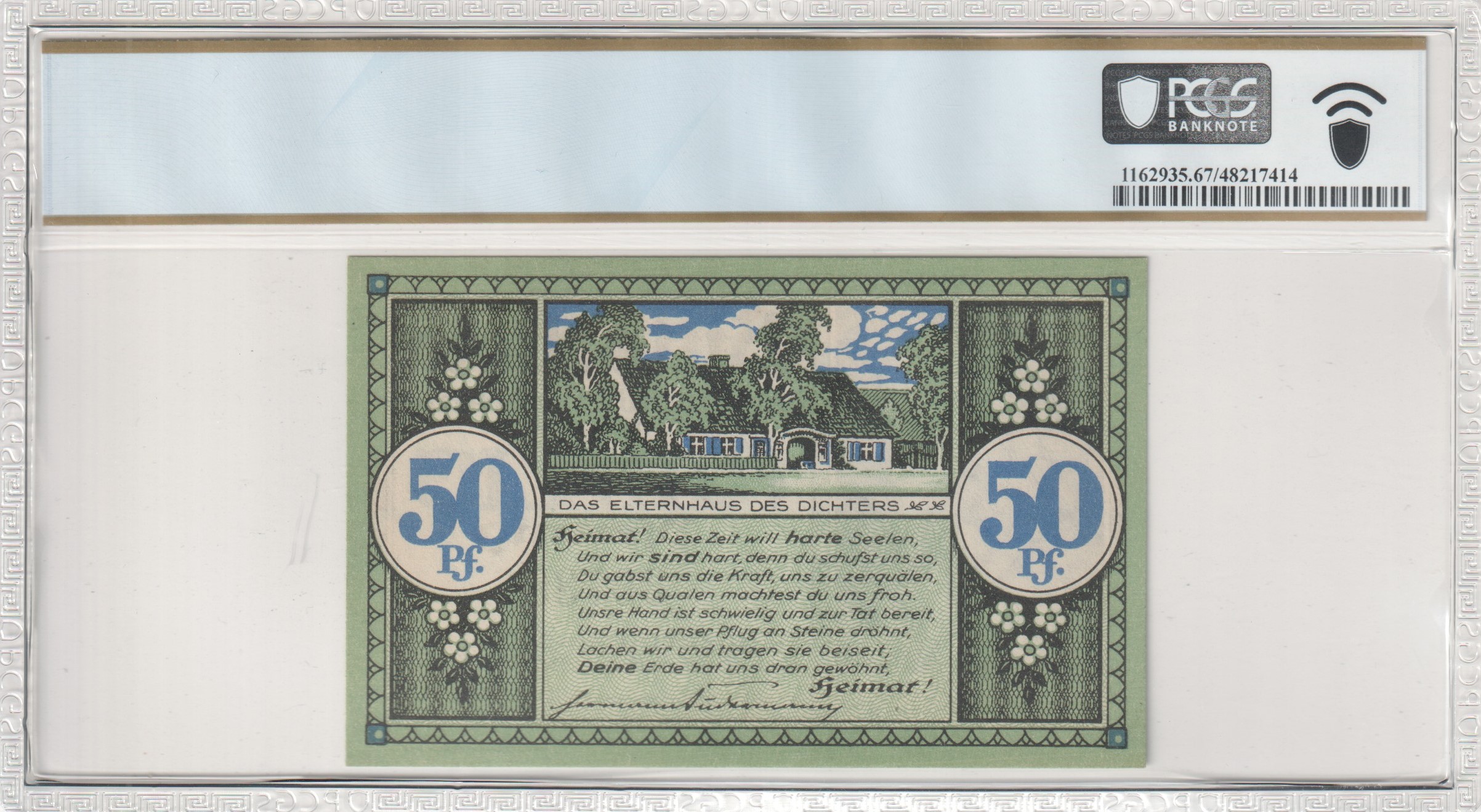 PCGS Certificate Verification Banknote Details for Cert #48217414