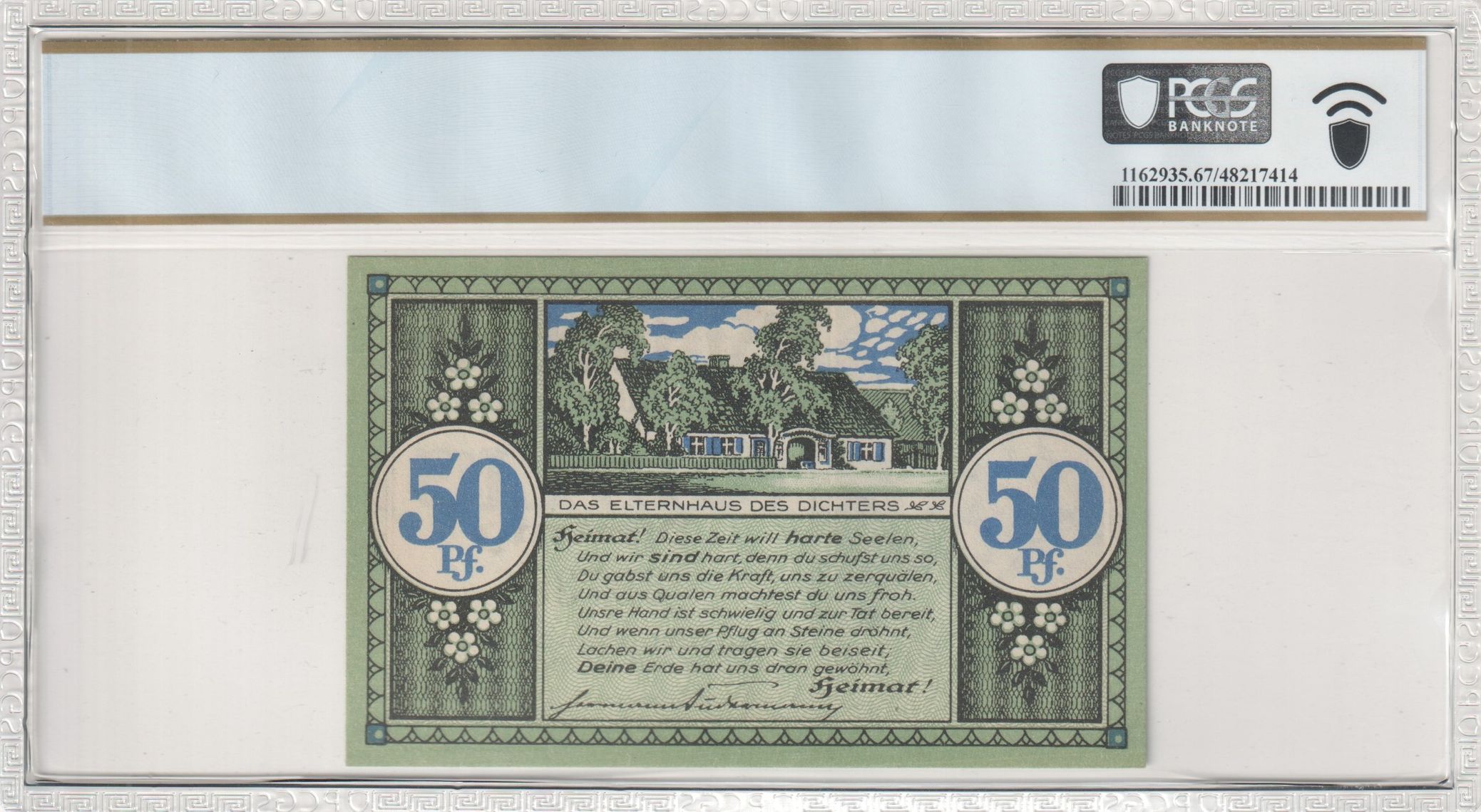 PCGS Certificate Verification Banknote Details for Cert #48217414
