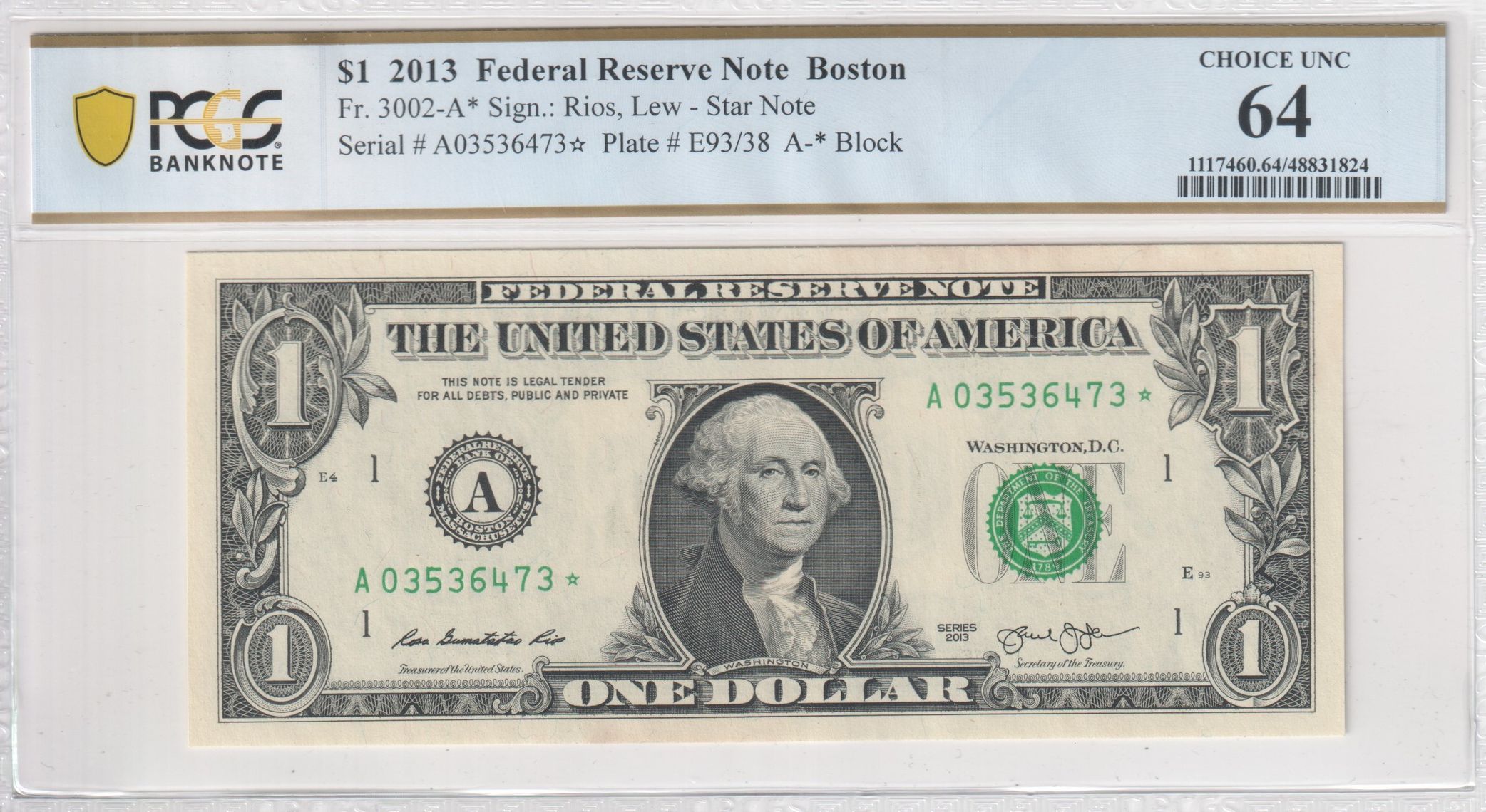 PCGS Certificate Verification Banknote Details for Cert #48831824