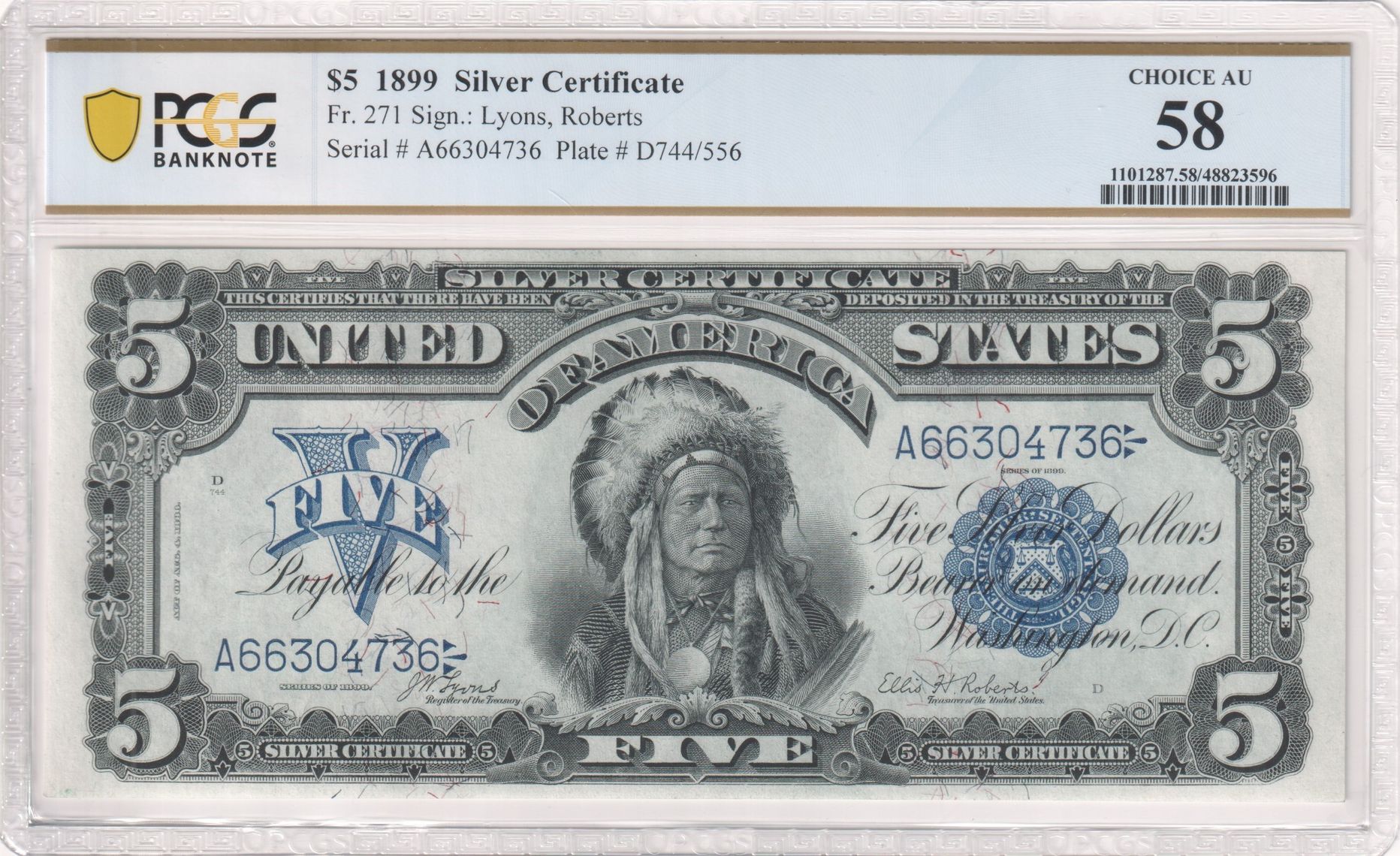 PCGS Certificate Verification Banknote Details for Cert #48823596