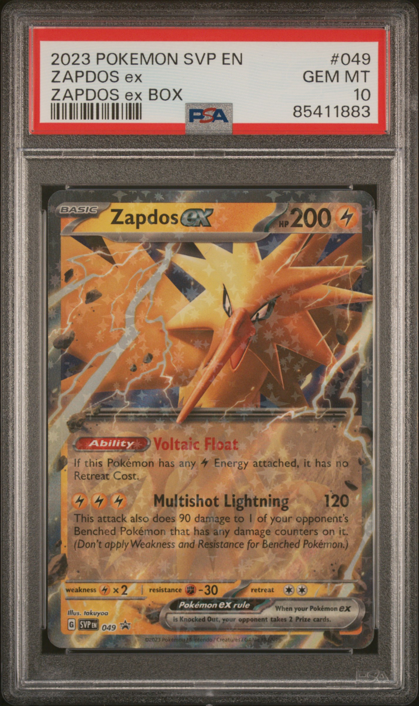 Zapdos ex 2023 Scarlet & Violet: Black Star Promo #SVP049 Zapdos ex Box ...