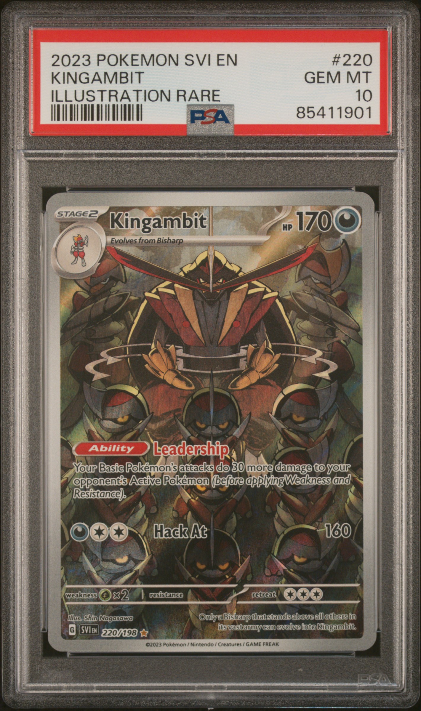Kingambit 2023 Scarlet & Violet #220/198 Illustration Rare PSA 10 Price ...