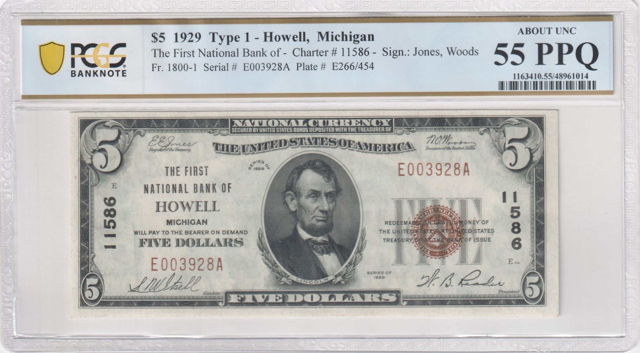 PCGS Certificate Verification Banknote Details for Cert #48961014