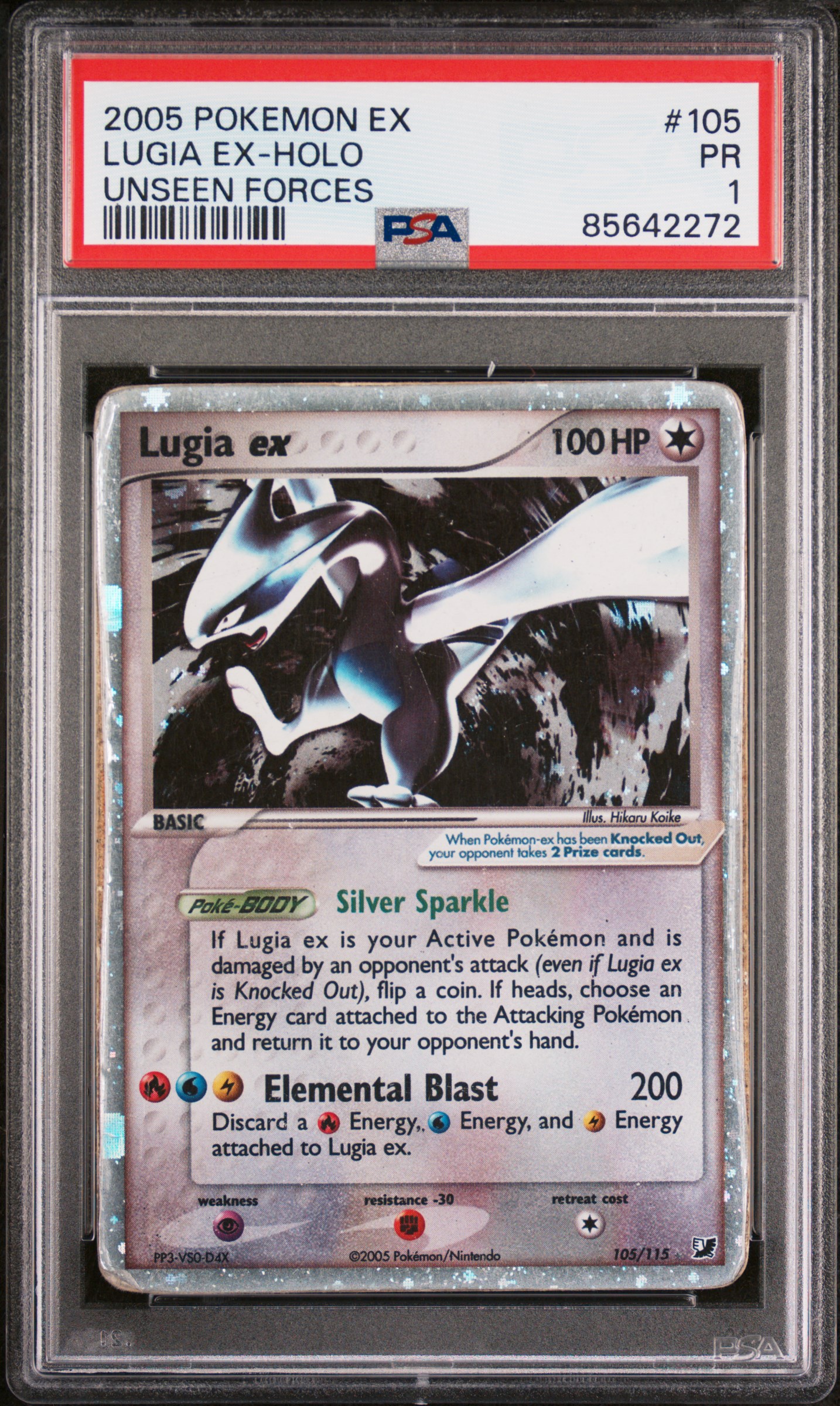 2005 LUGIA EX-HOLO POKEMON EX UNSEEN FORCES UNSEEN FORCES PSA 1 | Veriswap