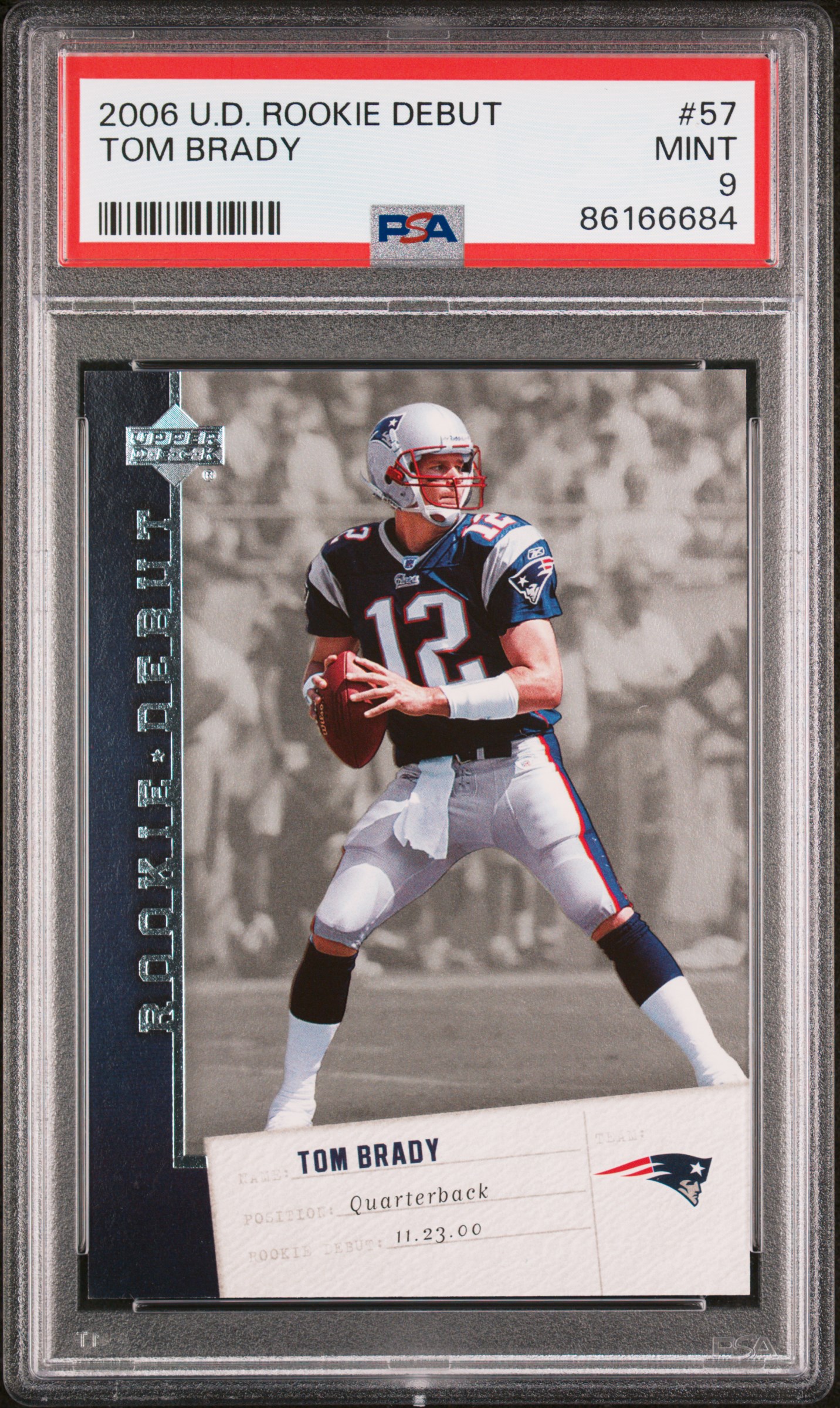 Stunning Tom Brady Upper Deck Rookie Card Photos