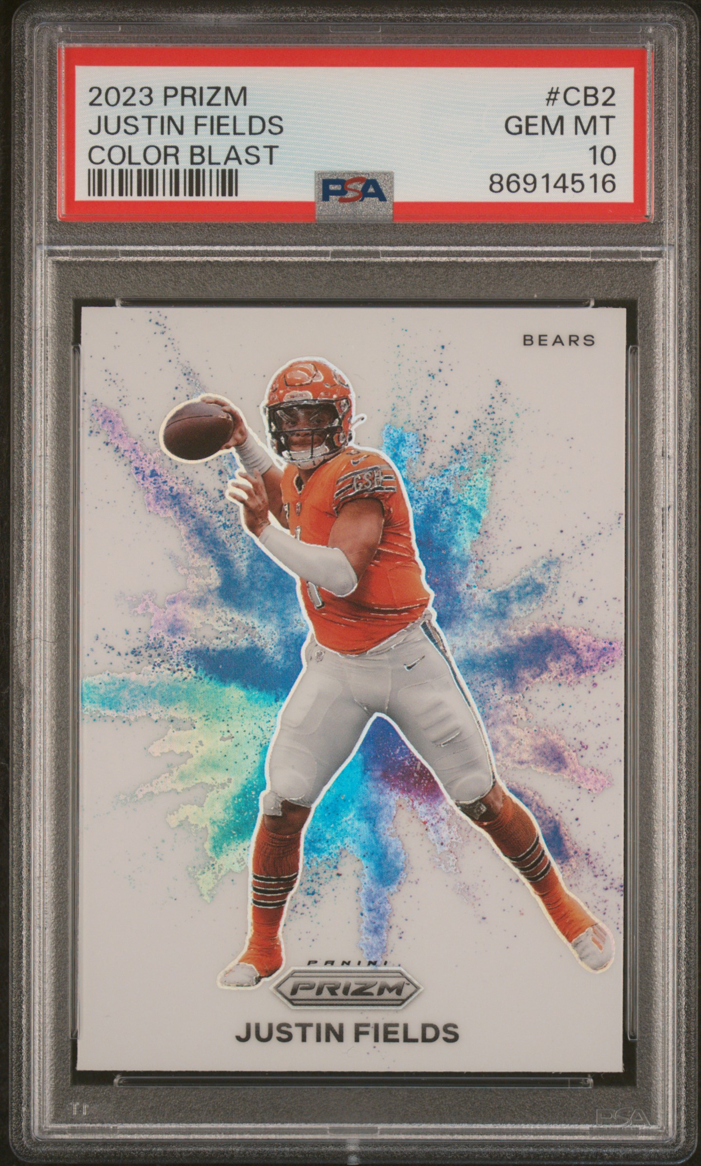 Justin Fields 2023 Prizm #CB-2 Color Blast /(SSP) Price Guide - Sports ...