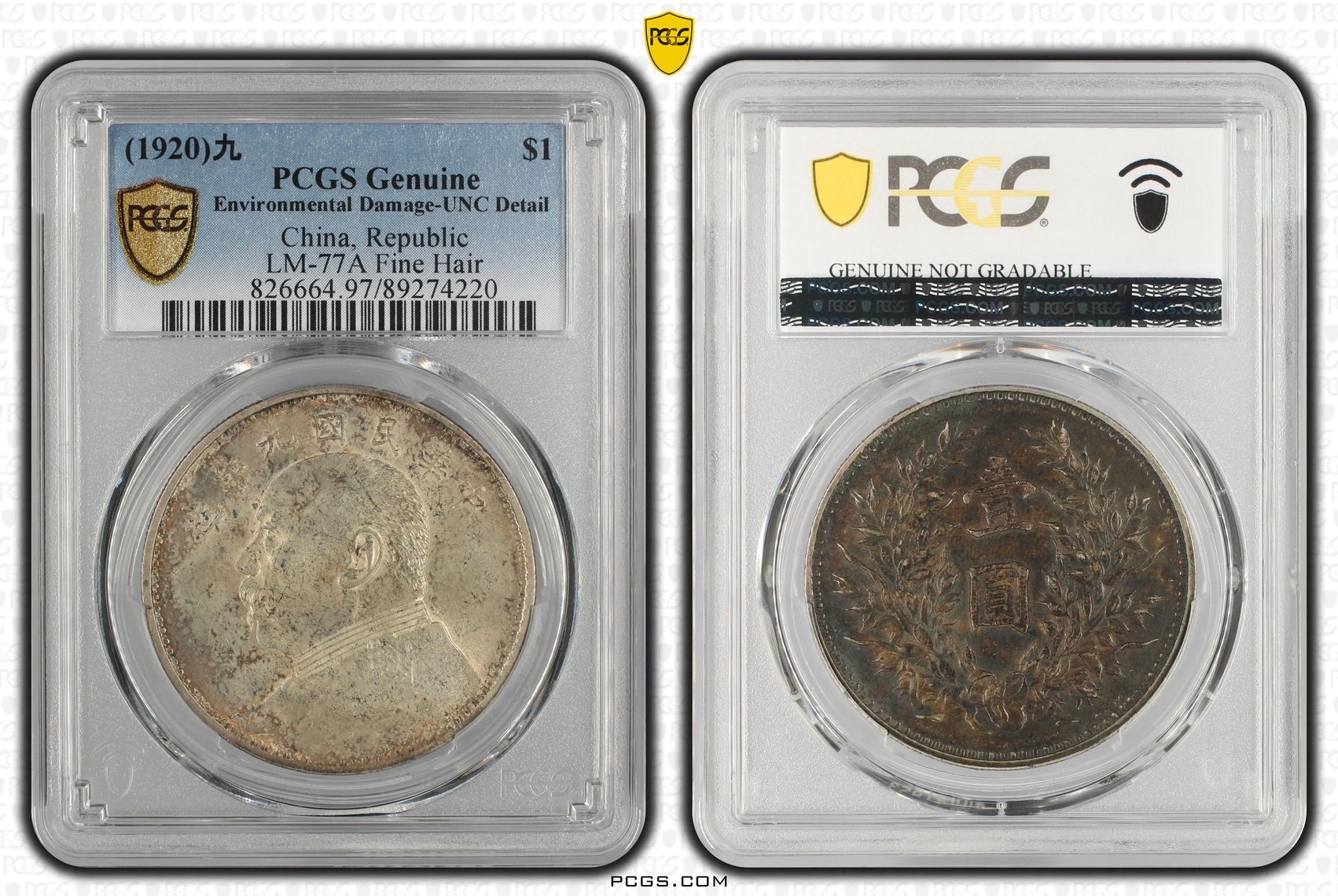 PCGS Certificate Verification Coin Details for Cert #89274220