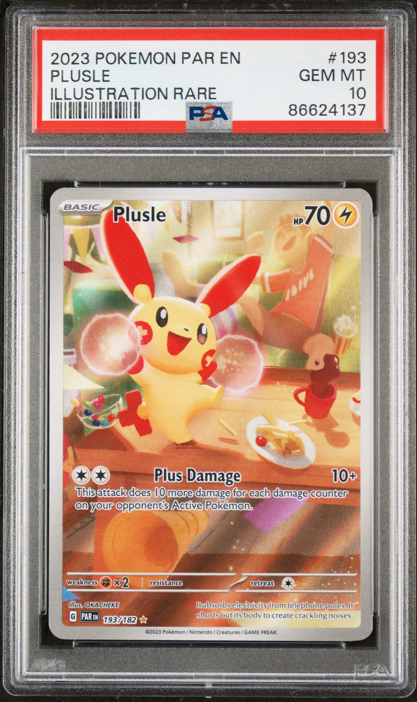 Plusle 2023 Scarlet & Violet: Paradox Rift #193/182 Illustration Rare ...