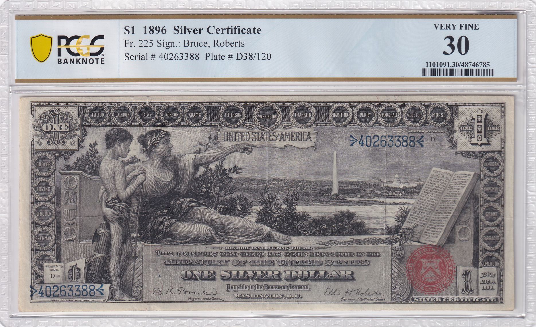 PCGS Certificate Verification Banknote Details for Cert #48746785
