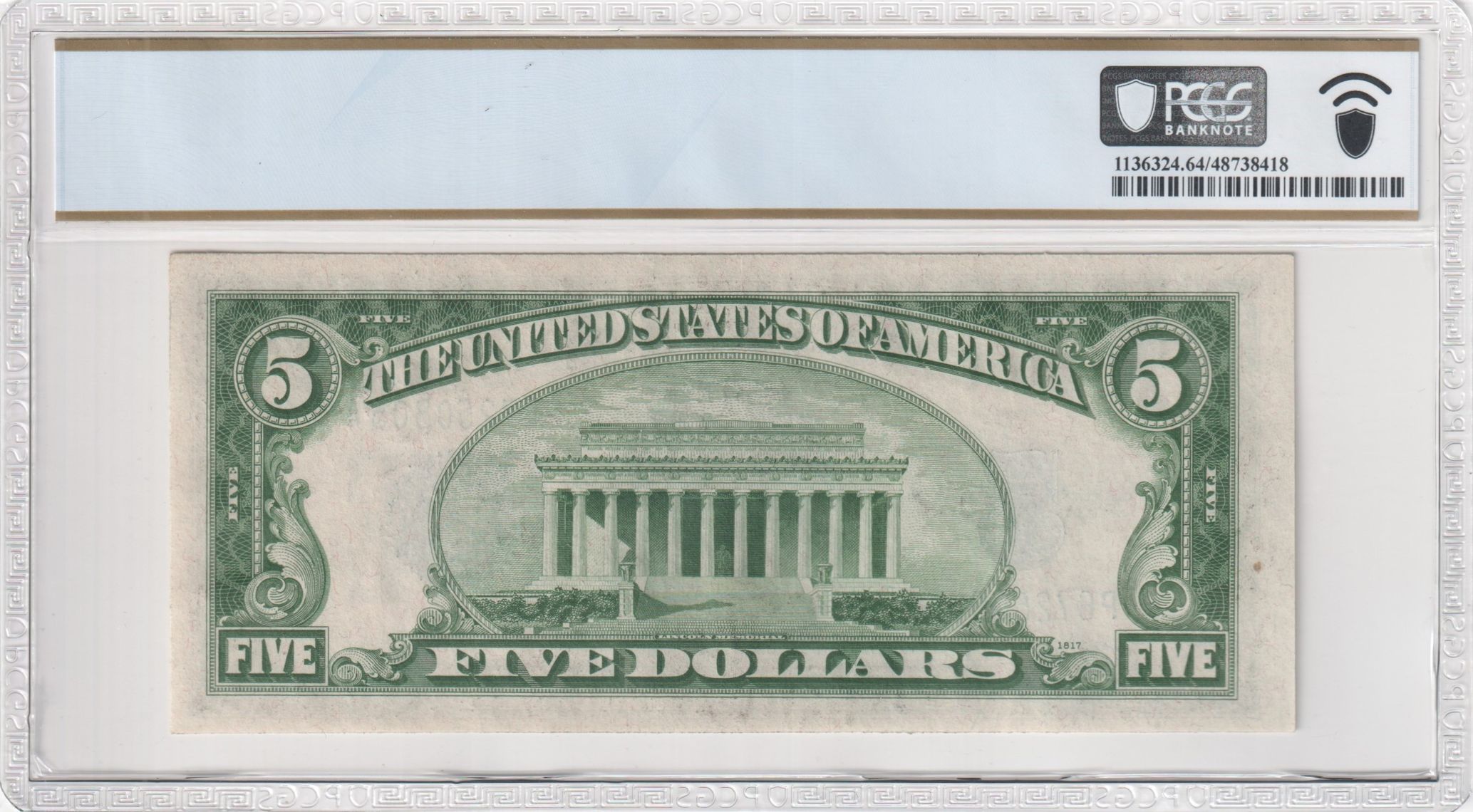 PCGS Certificate Verification Banknote Details for Cert #48738418