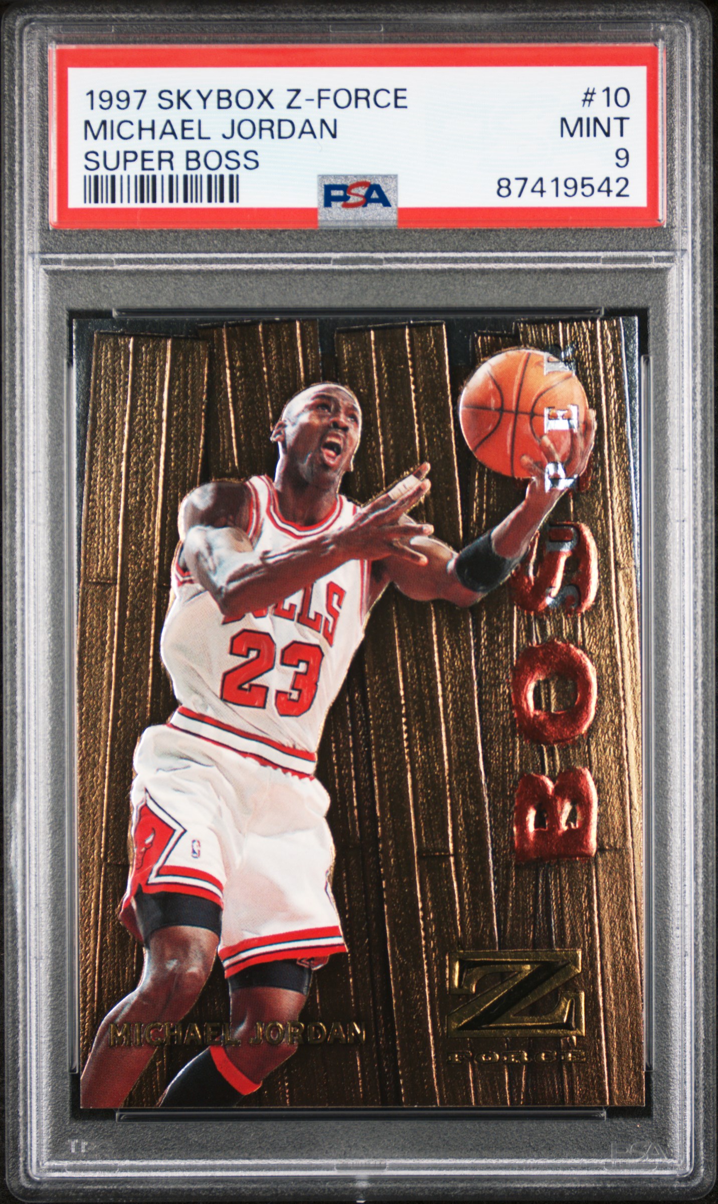 1997 SKYBOX Z-FORCE SUPER BOSS MICHAEL JORDAN PSA 9 | Veriswap
