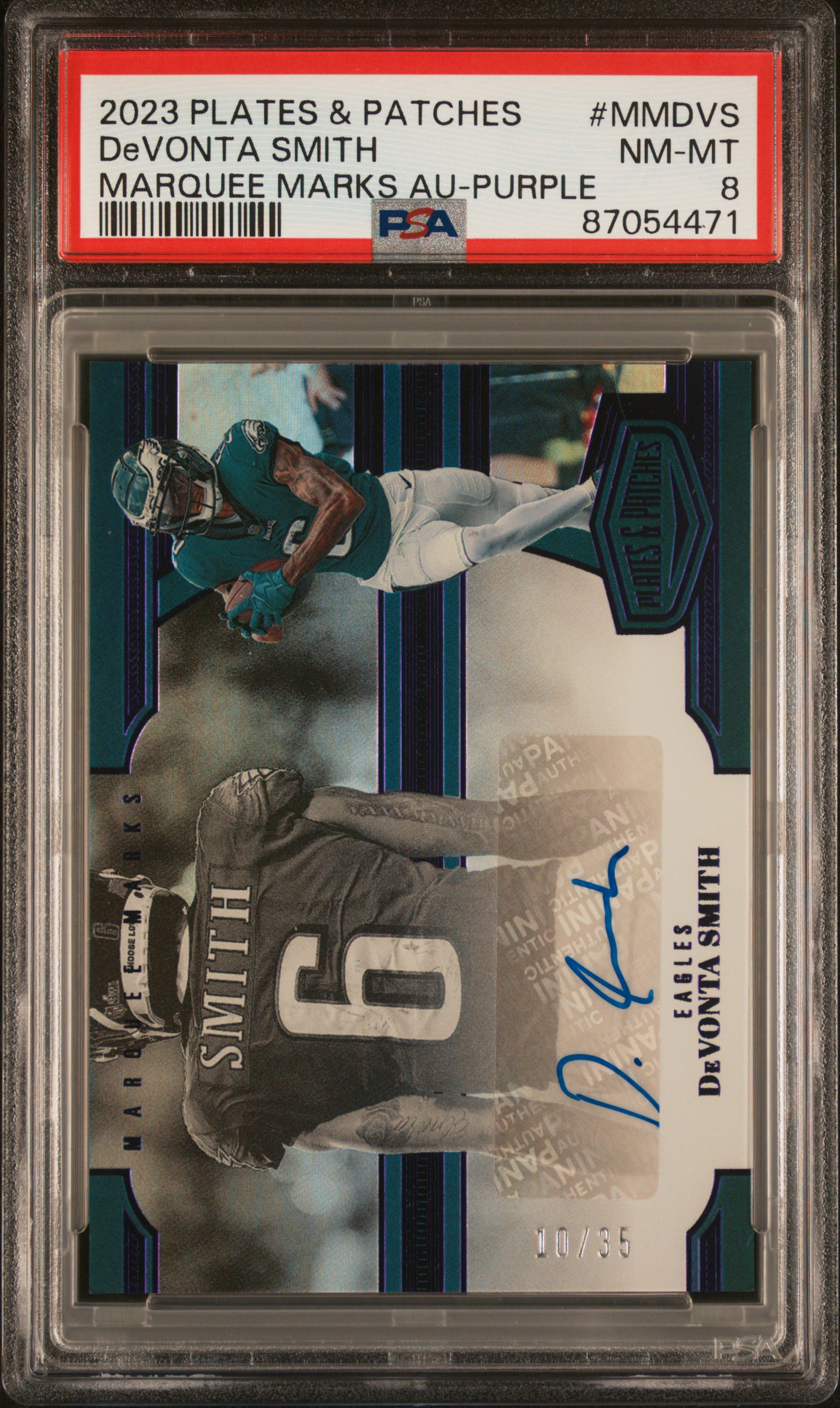 2023 DeVONTA SMITH PANINI PLATES & PATCHES MARQUEE MARKS AUTOGRAPHS ...