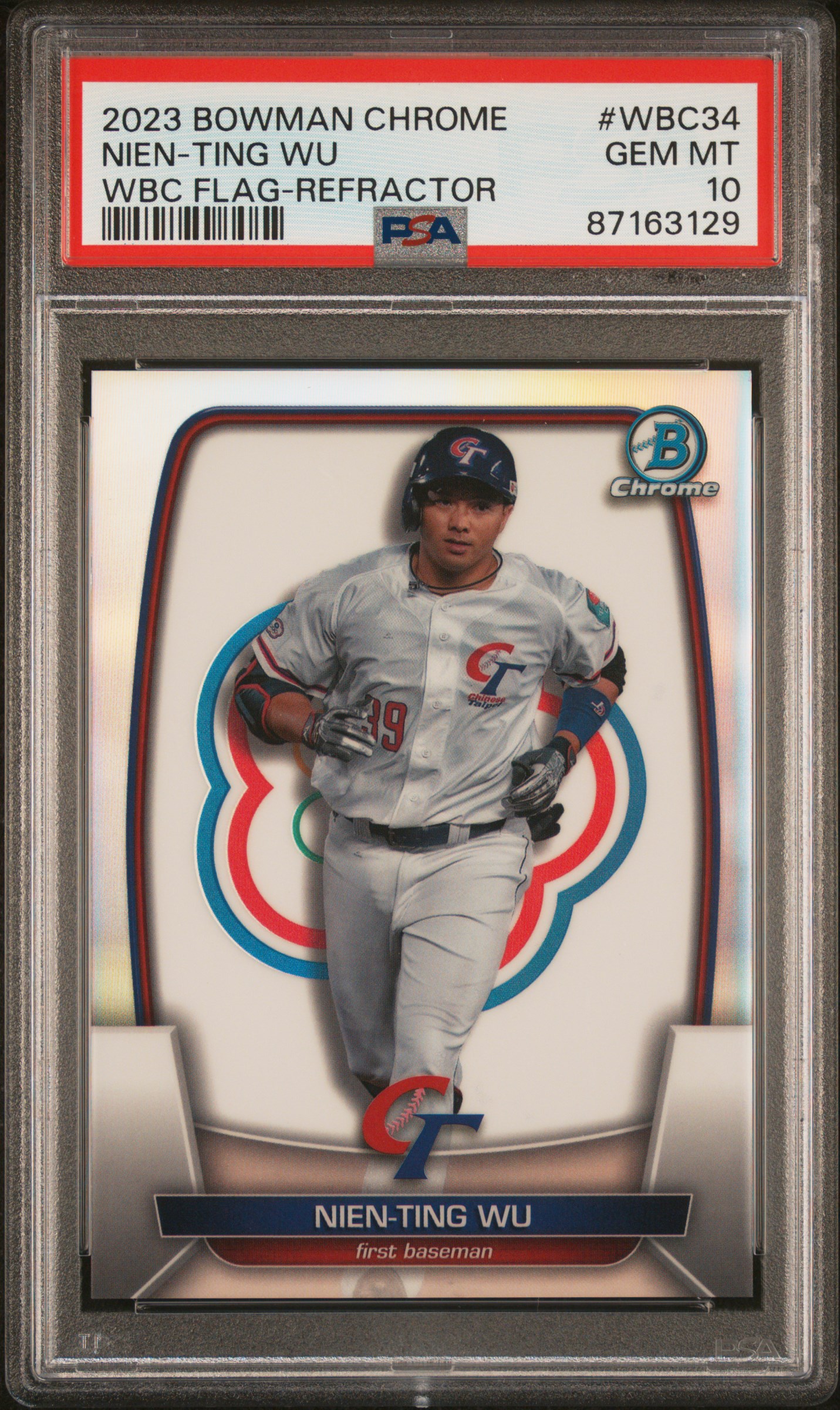 Nien-Ting Wu 2023 Bowman Chrome #WBC-34 WBC Flag - Refractor /499 Price ... Nien-Ting Wu 2023 Bowman Chrome #WBC-34 WBC Flag - Refractor /499 Price ...