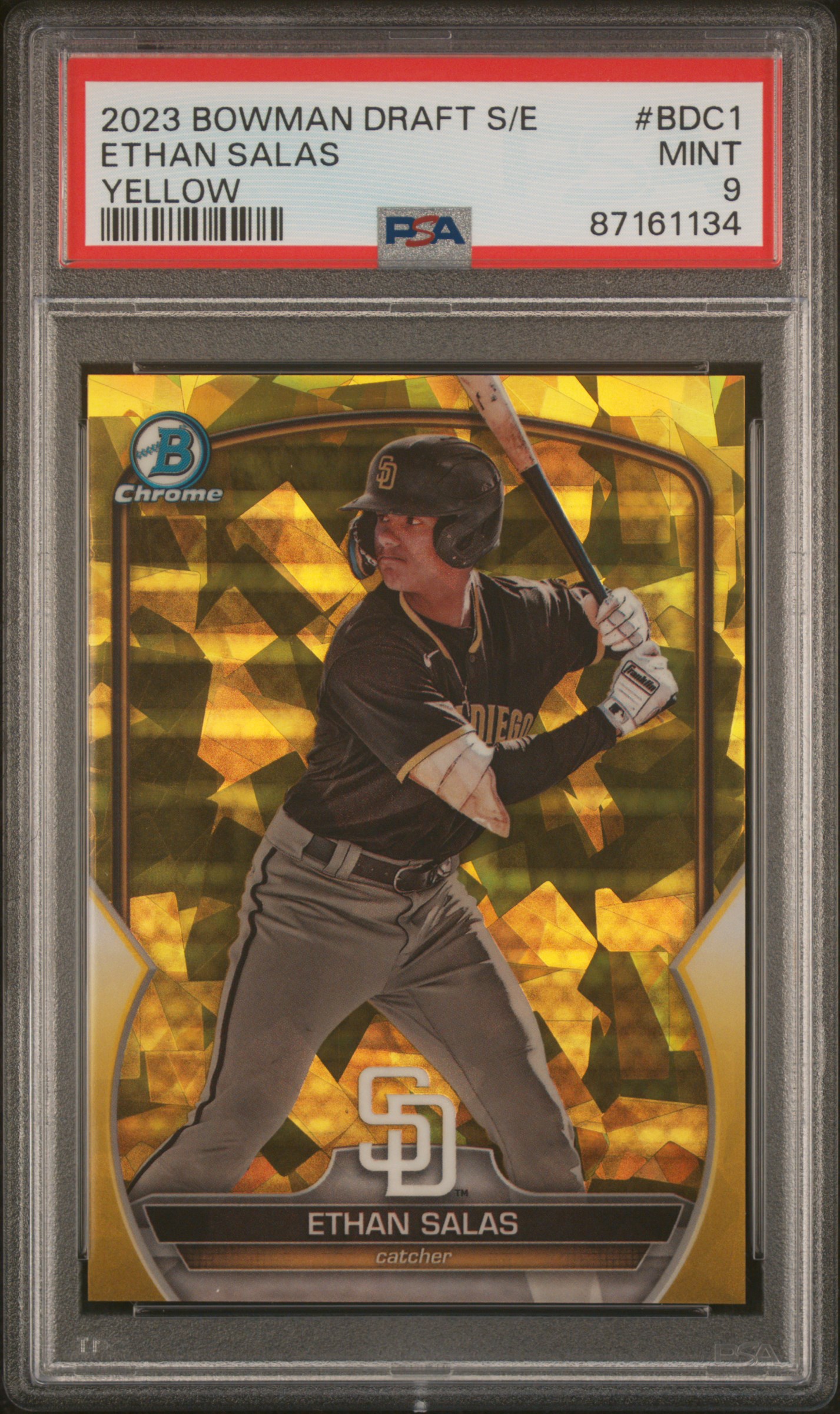 Ethan Salas 2023 Bowman Draft Sapphire Edition #BDC-1 Chrome - Yellow ...