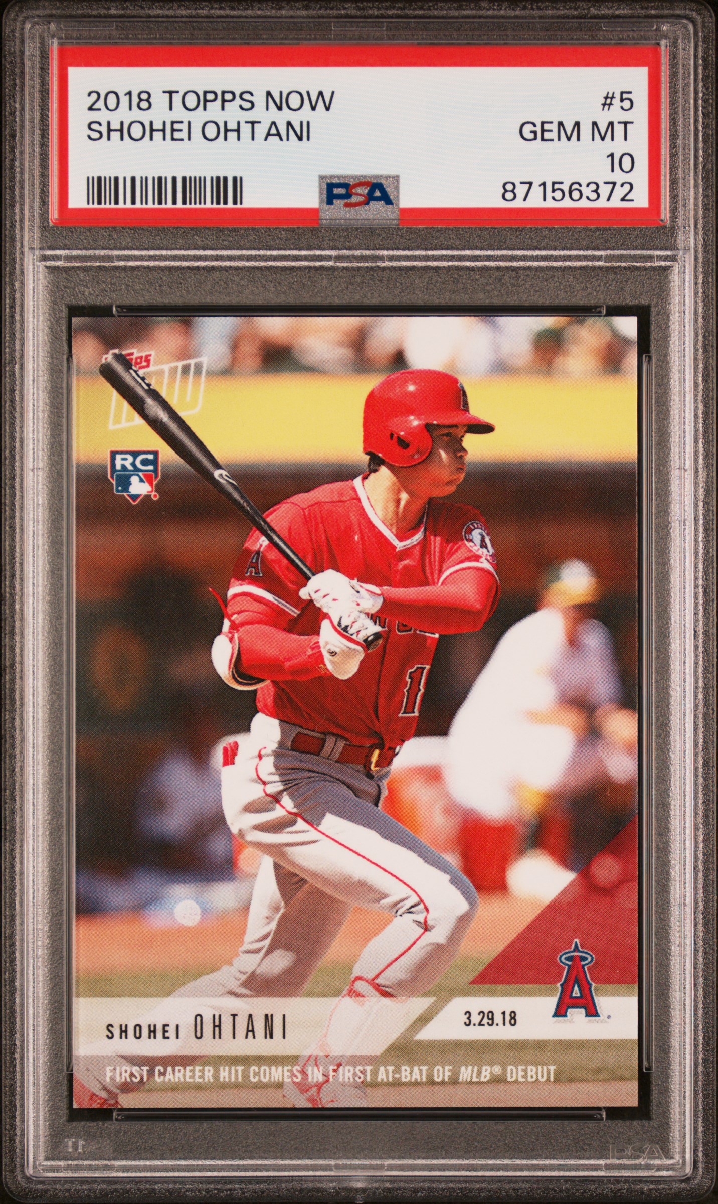 Shohei Ohtani 2018 Topps Now #5 Base (Print Run: 4,830) PSA 10 Price ...