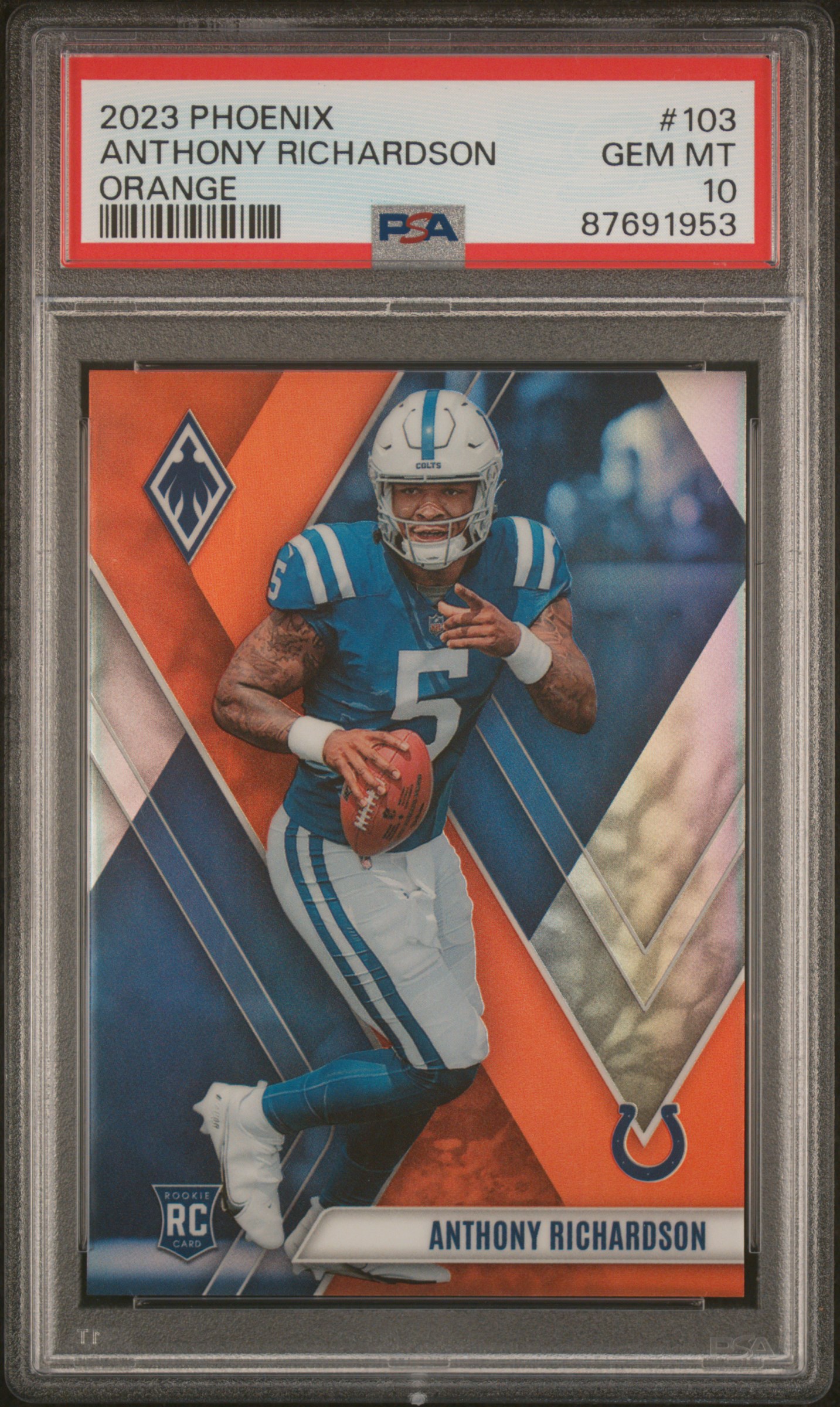 Anthony Richardson 2023 Phoenix #103 Orange /99 PSA 10 Price Guide ...