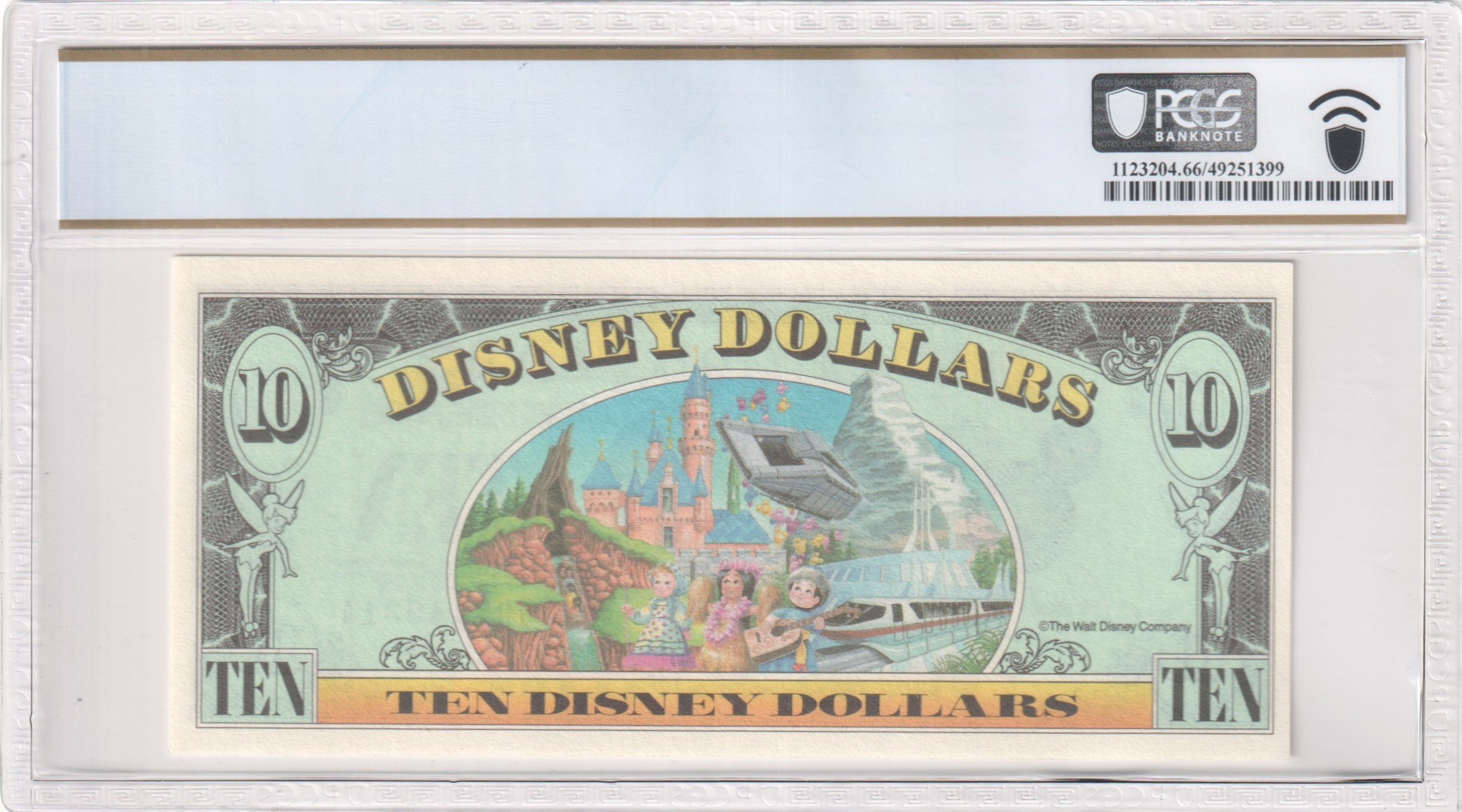 R- 032 1993 $10 Disney World Disney Dollar Minnie Mouse / Collage of ...