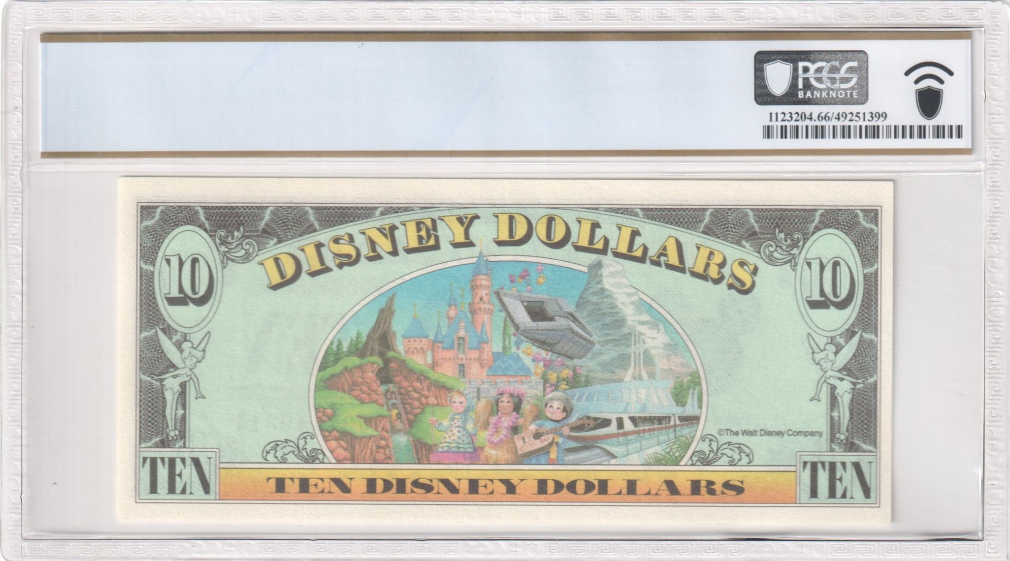 R- 032 1993 $10 Disney World Disney Dollar Minnie Mouse / Collage of ...