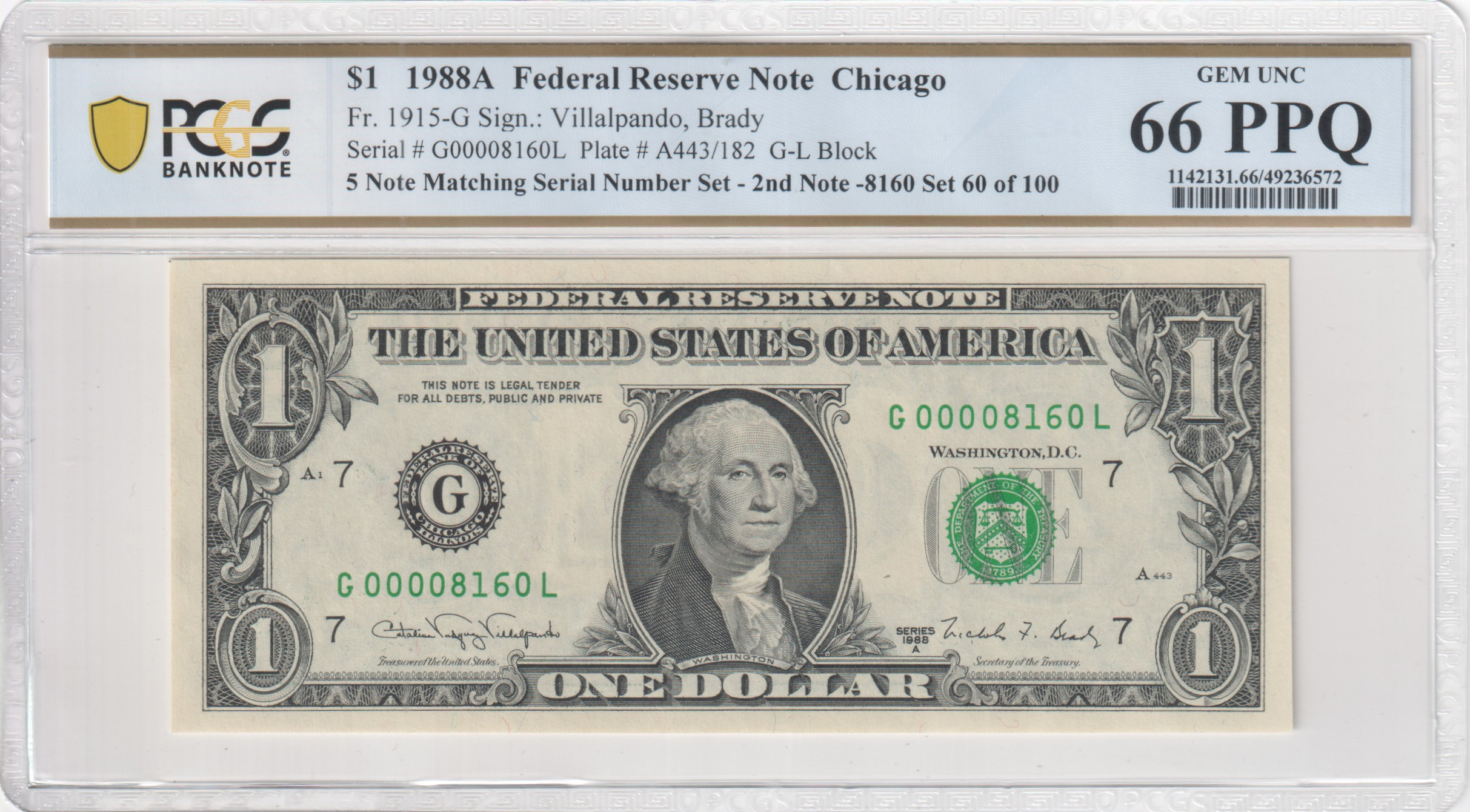 PCGS Certificate Verification Banknote Details for Cert #49236572