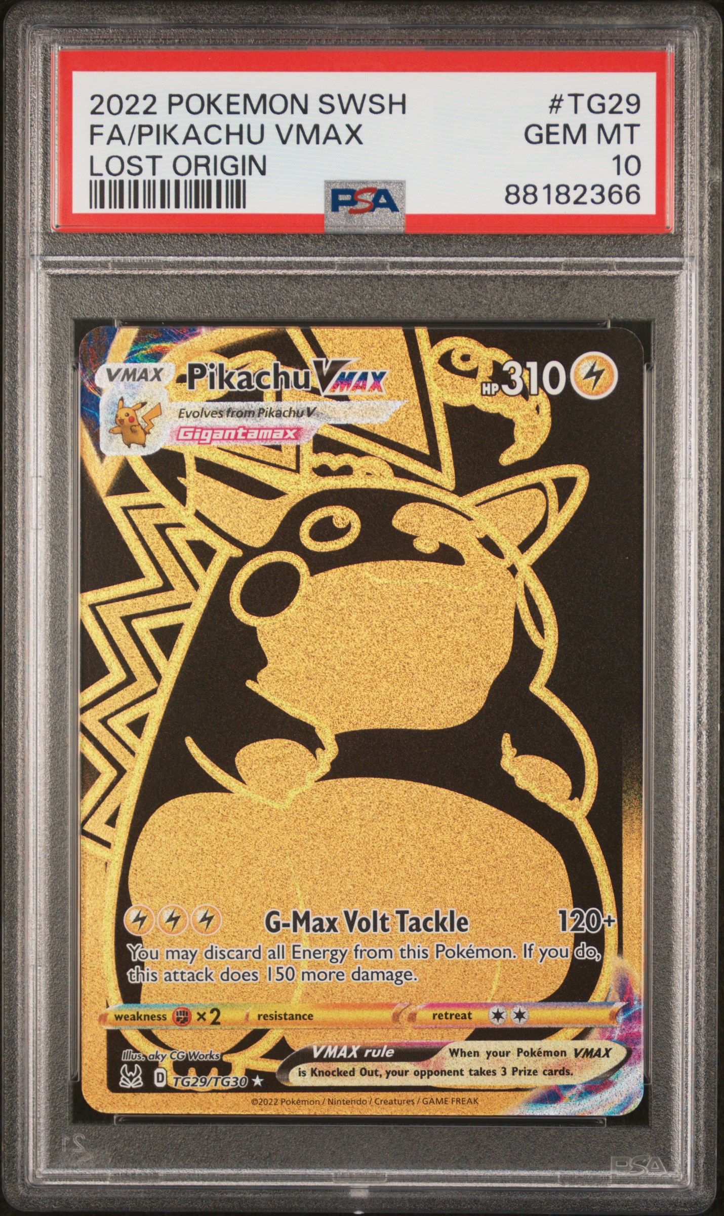 Pikachu VMAX 2022 Sword & Shield: Lost Origin #TG29/TG30 Trainer ...