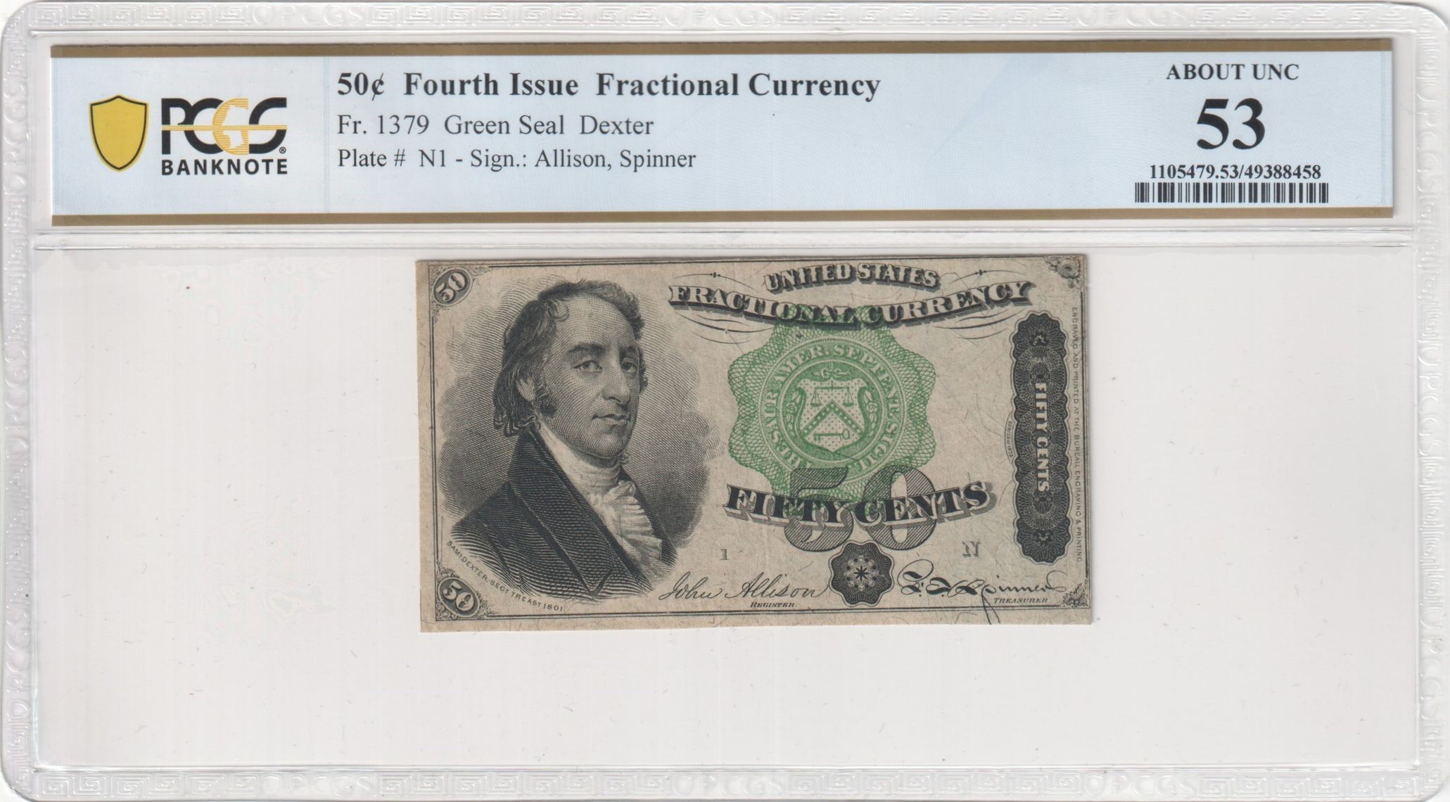 PCGS Certificate Verification Banknote Details for Cert #49388458
