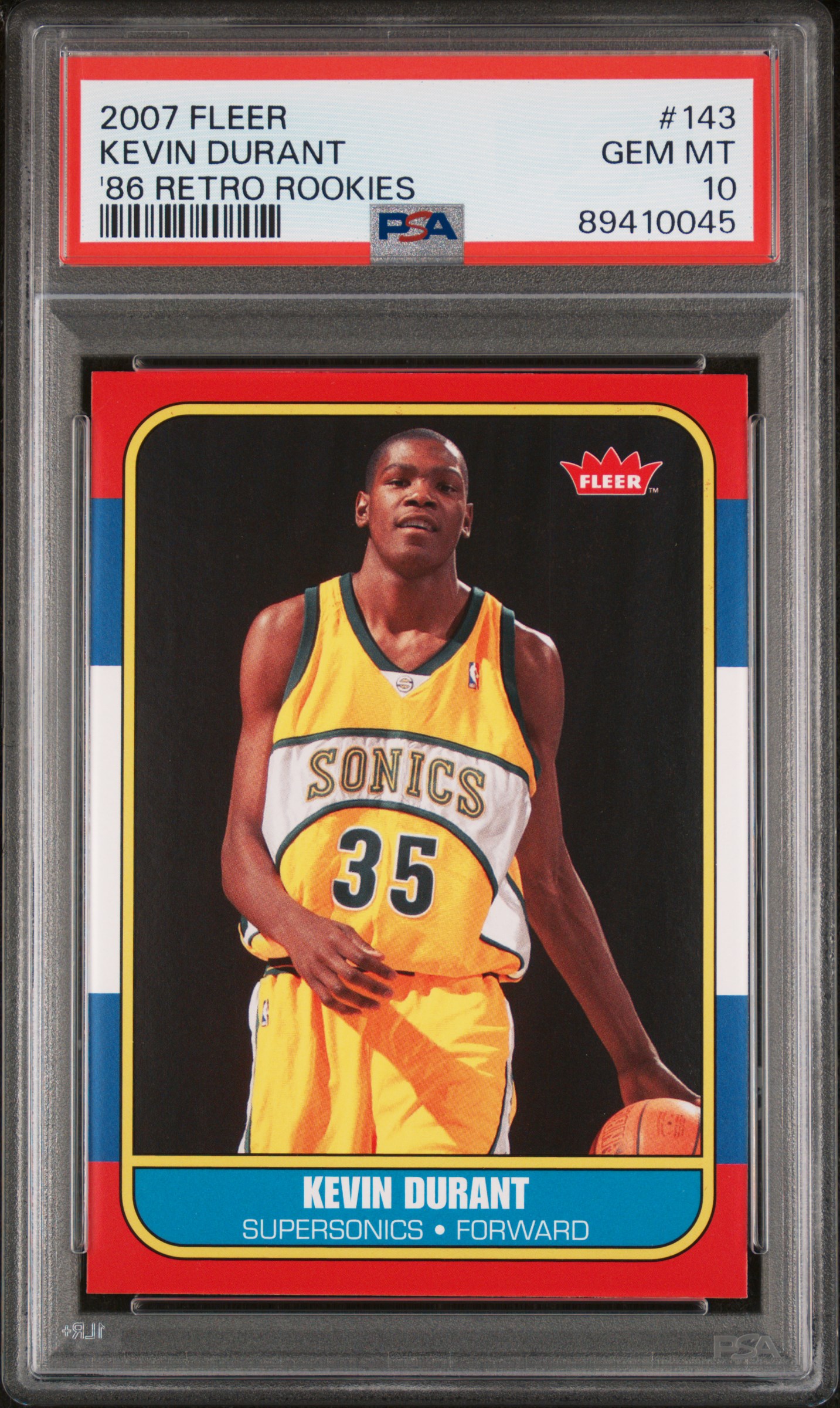 Kevin Durant 2007 Fleer #143 '86 Retro Rookies Price Guide - Sports ...