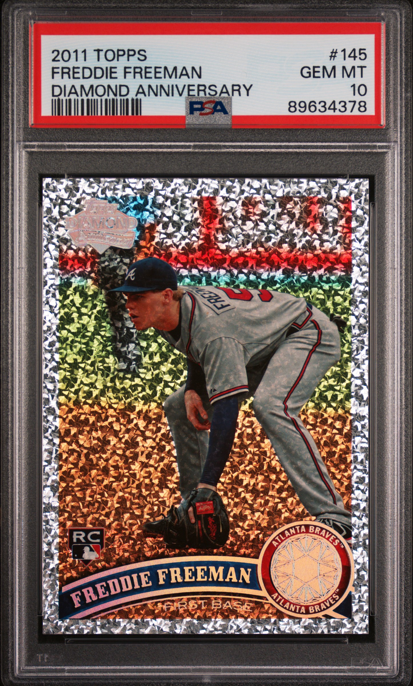 Freddie Freeman 2011 Topps #145 Diamond Anniversary PSA 10 Price Guide ...