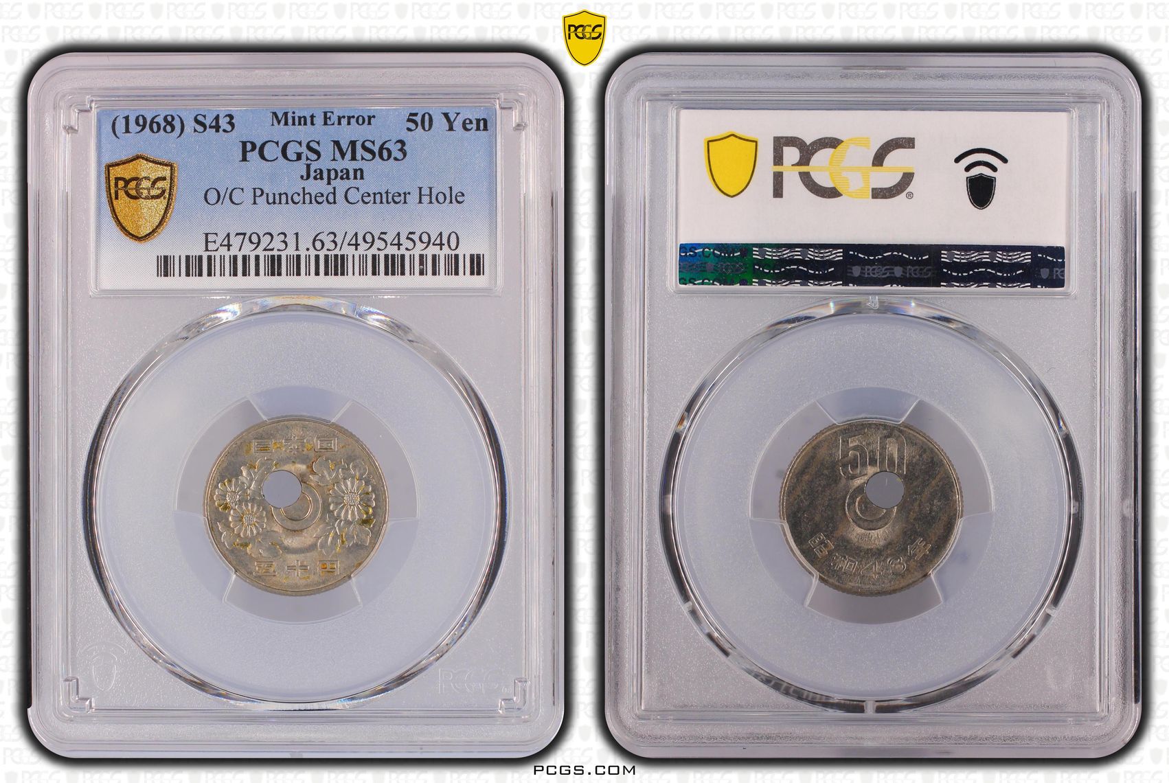 PCGS Certificate Verification Coin Details for Cert #49545940