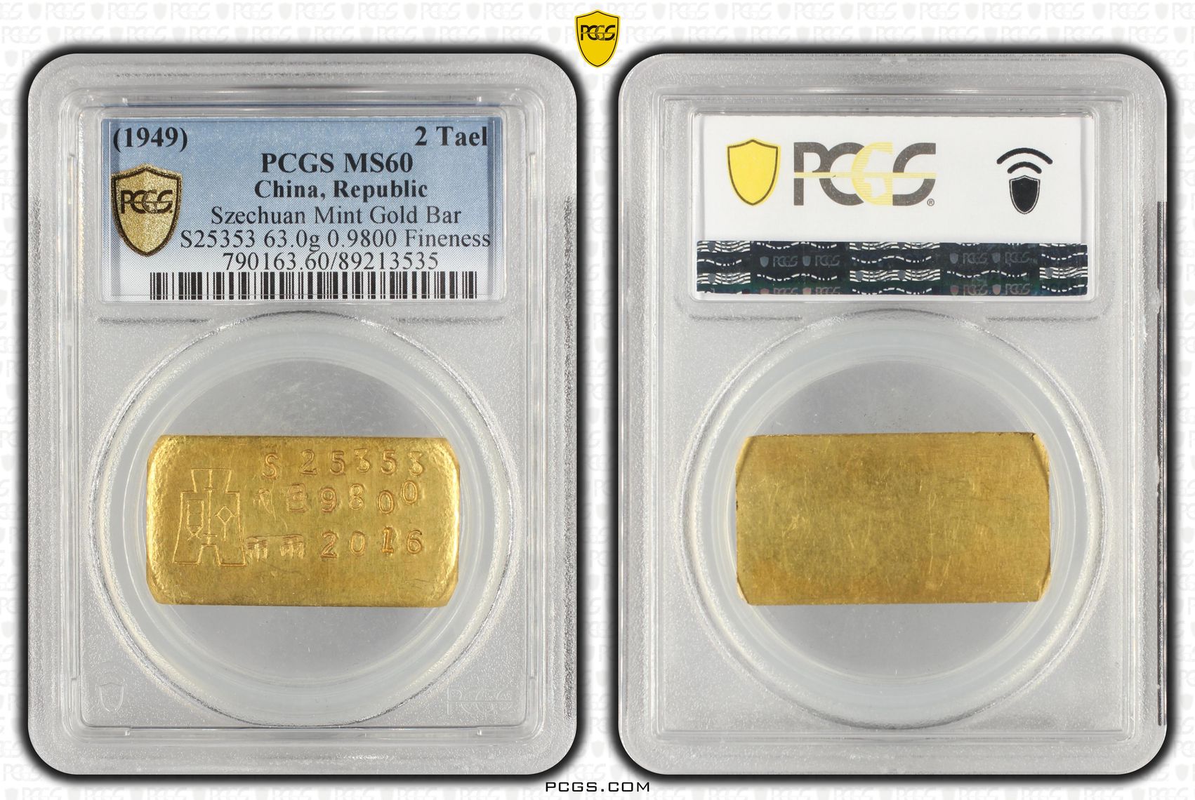 PCGS Certificate Verification Coin Details for Cert #89213535
