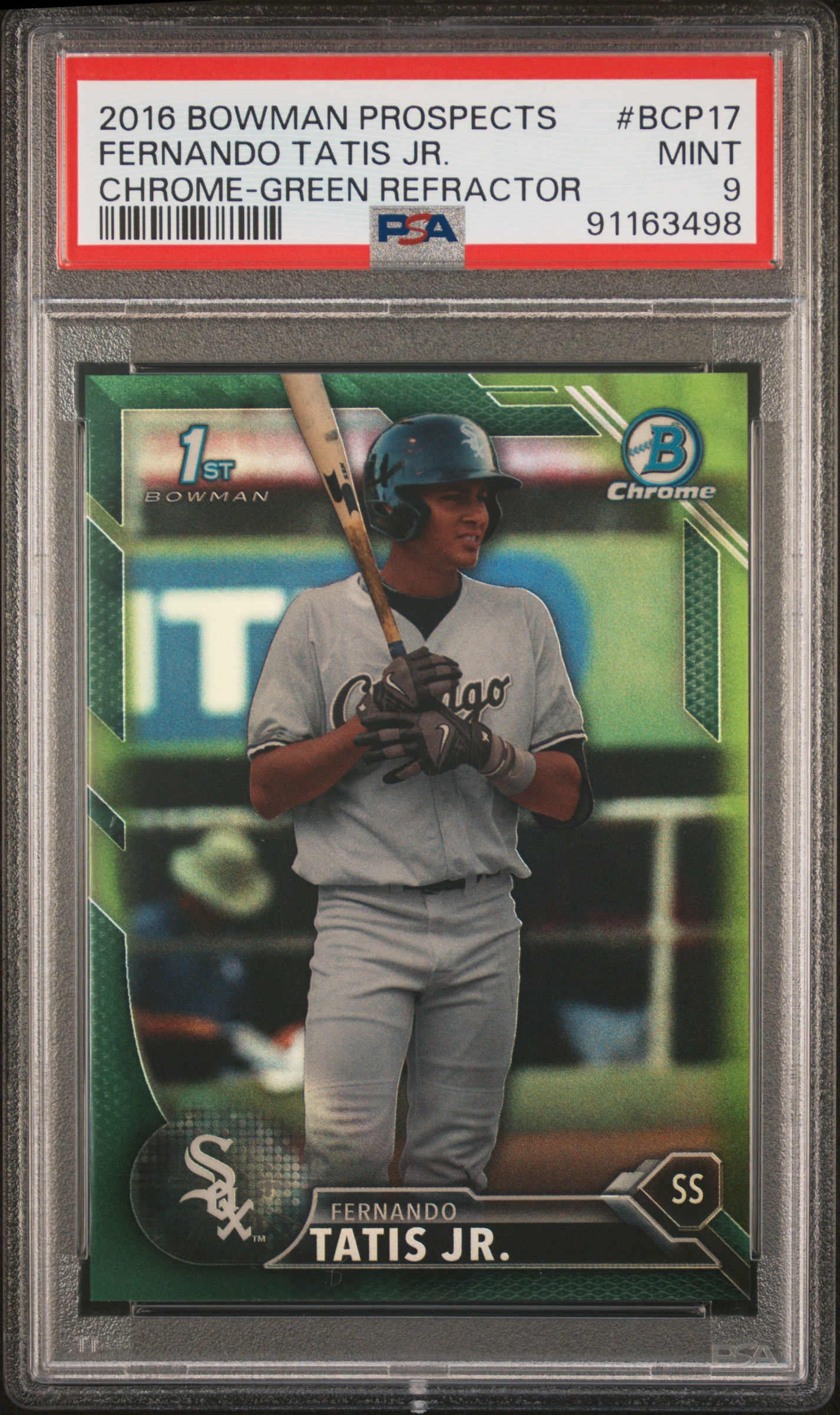 2016 FERNANDO TATIS JR. BOWMAN PROSPECTS CHROME-GREEN REFRACTOR /99 ...