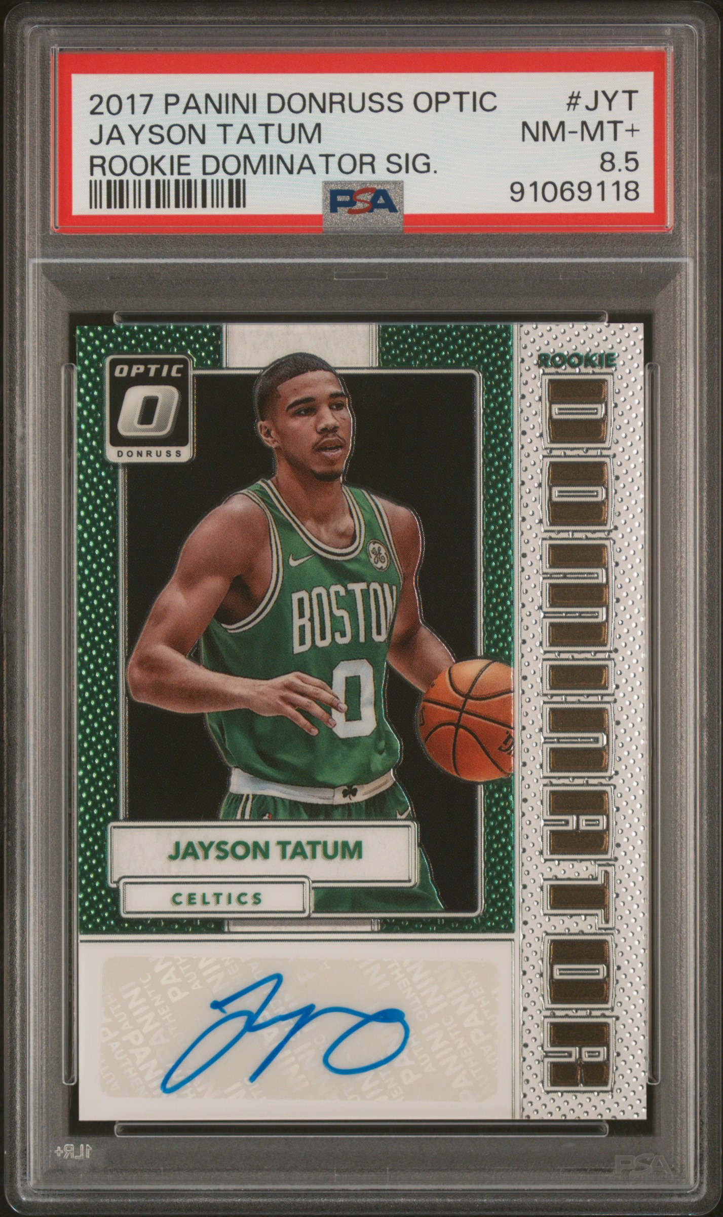2017 JAYSON TATUM PANINI DONRUSS OPTIC ROOKIE DOMINATOR SIGNATURES ...