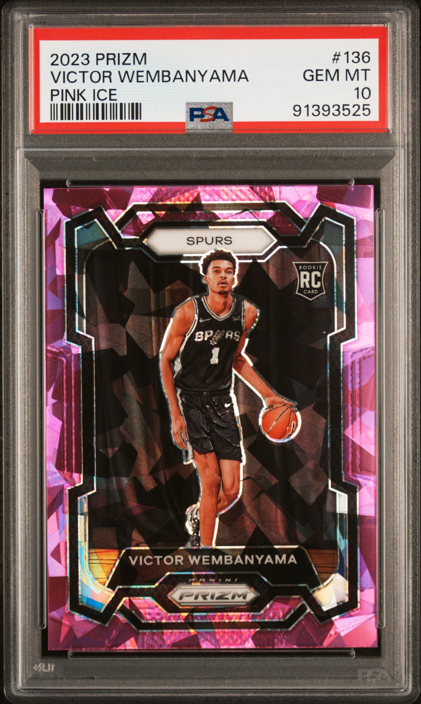 2023 PANINI PRIZM PINK ICE VICTOR WEMBANYAMA PSA 10 | Veriswap