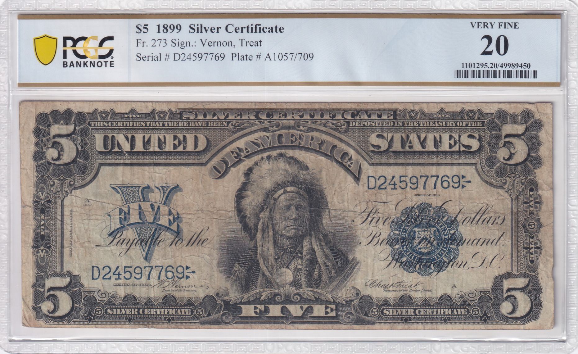 PCGS Certificate Verification Banknote Details for Cert #49989450