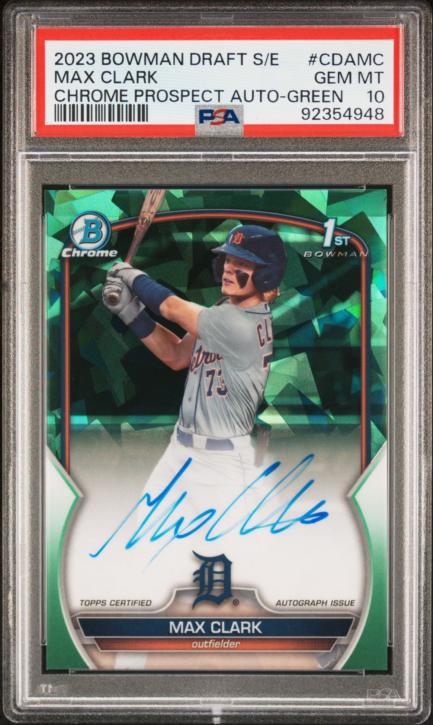 2023 MAX CLARK BOWMAN DRAFT SAPPHIRE EDITION CHROME PROSPECT AUTOGRAPHS ...